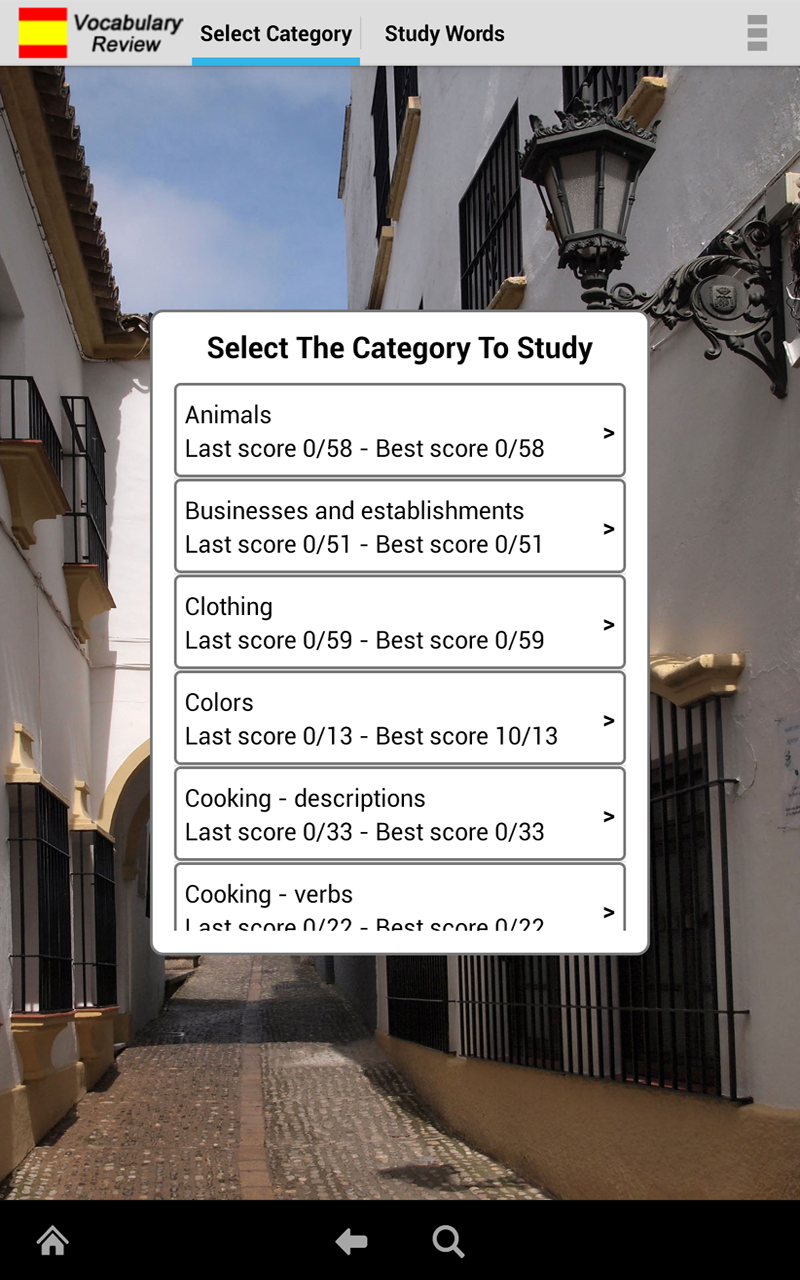 Easy Spanish Vocabulary Review:Amazon.com:Appstore for Android