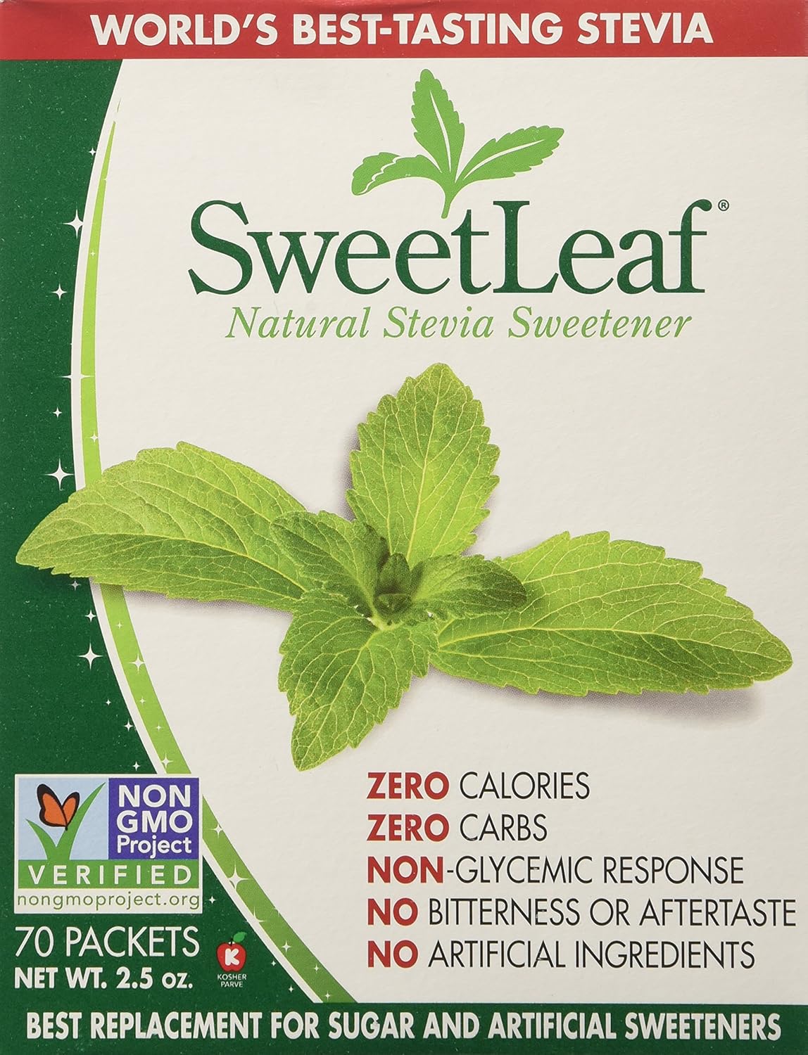 Amazon.com: SweetLeaf Sweetener (70-Count Packets), 2 Oz (Pack of 3 ...