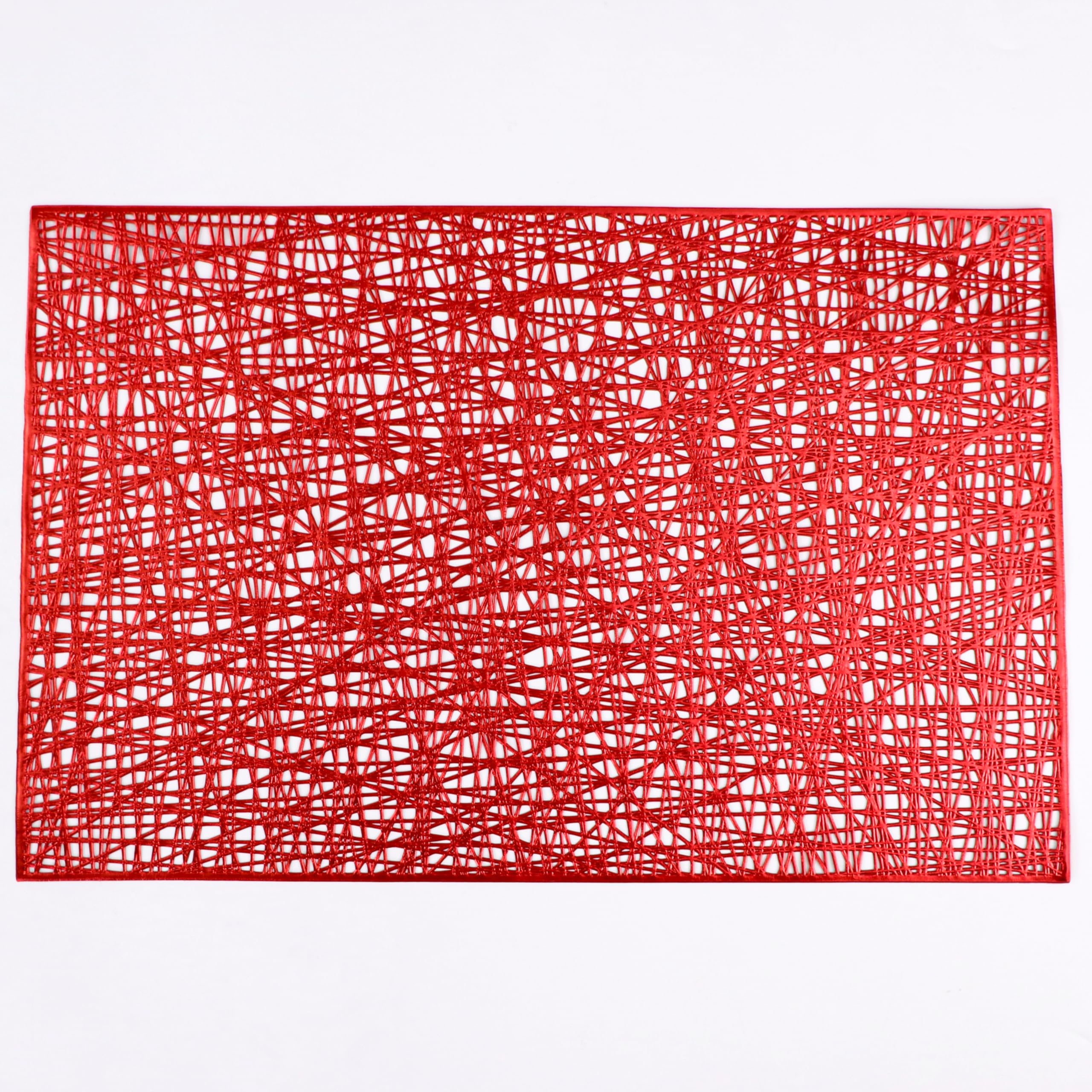 Amazon.com: Snowkingdom Red Placemats Set of 8, Rectangle Vinyl ...