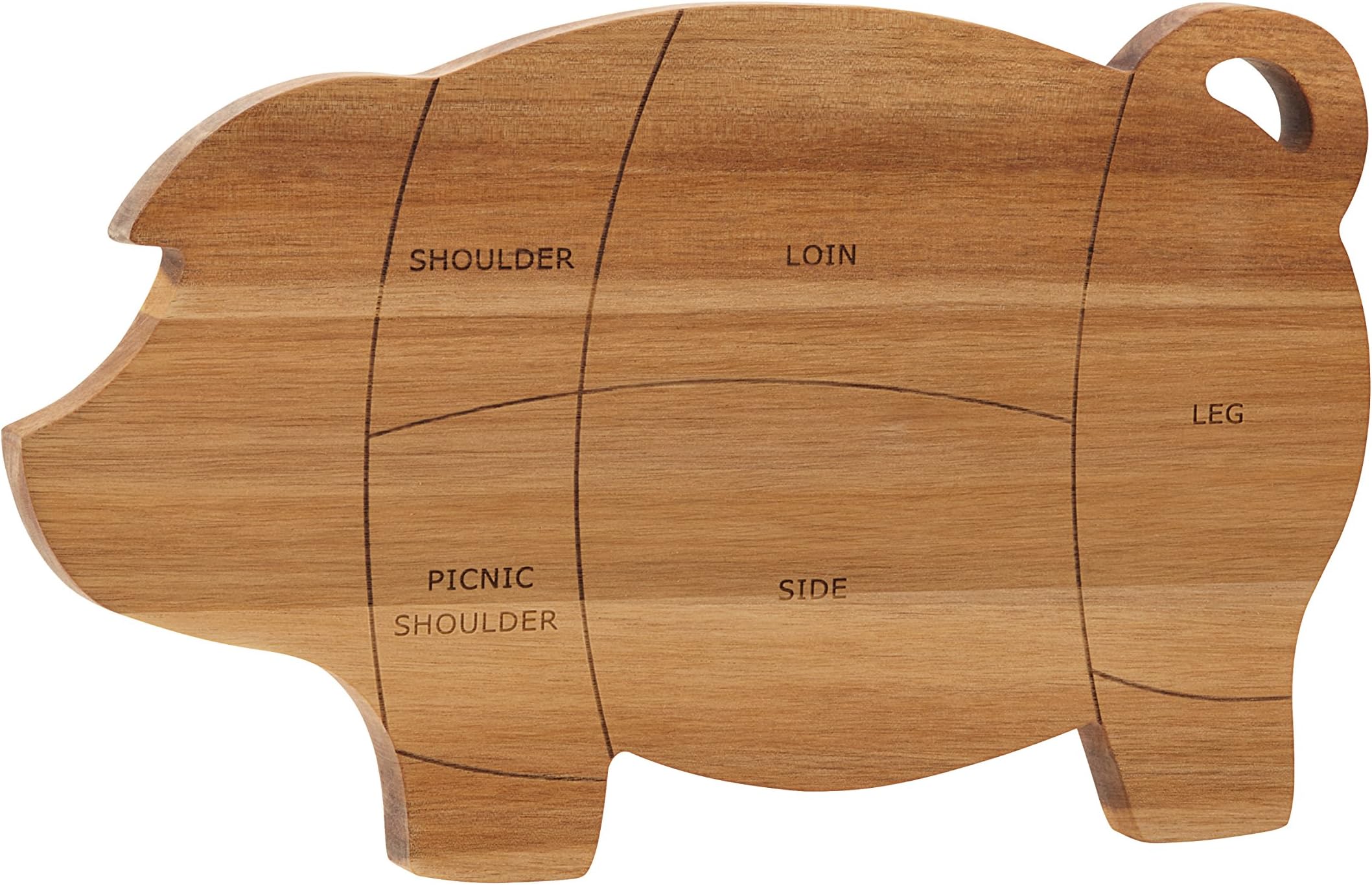 Amazon.com: Paula Deen Pantryware Wooden Pig Cutting Board / Wooden Pig ...