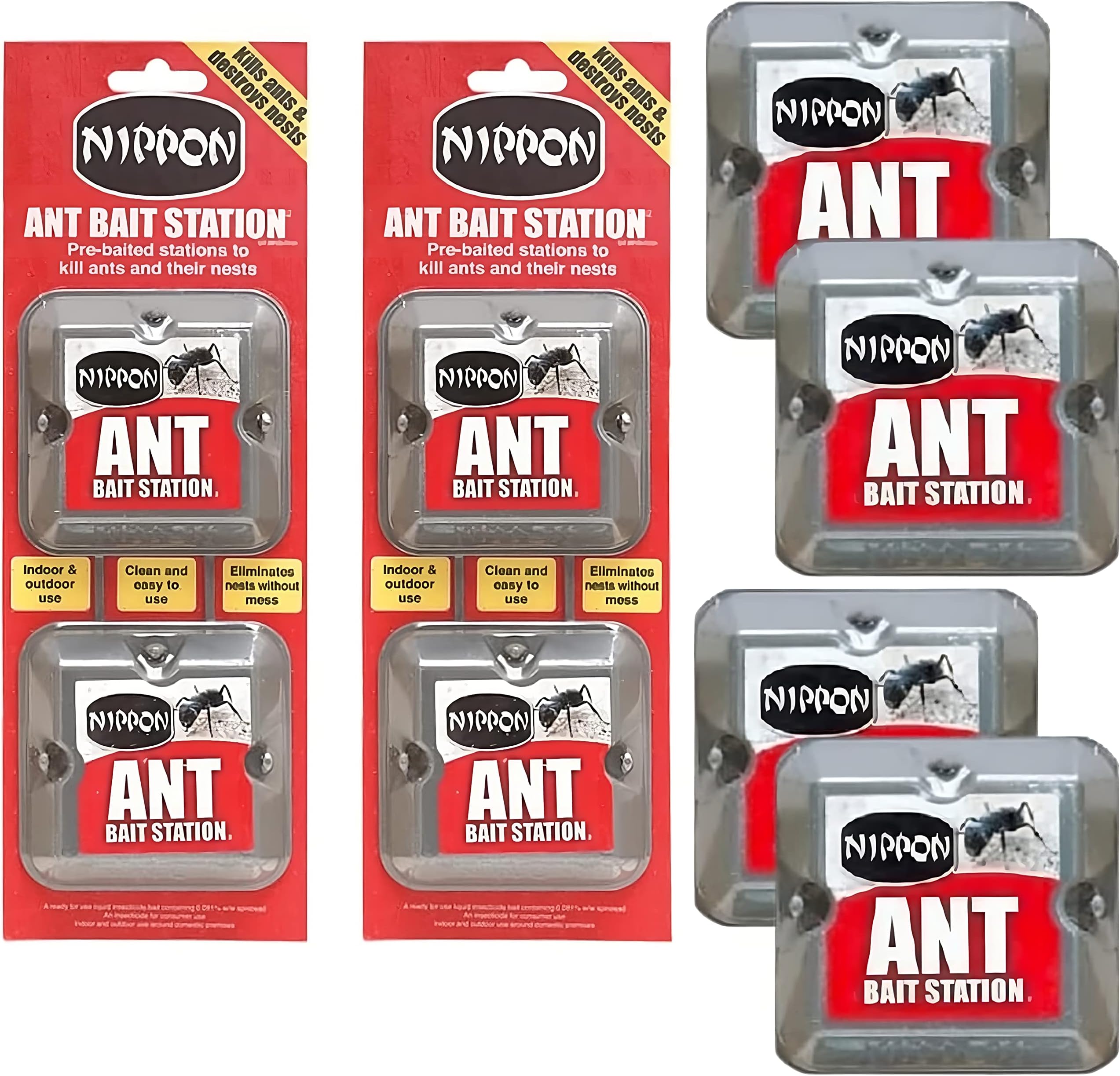 4 X Nippon Ant Killer - Indoor & Outdoor Ant Bait Stations, Ant Traps ...