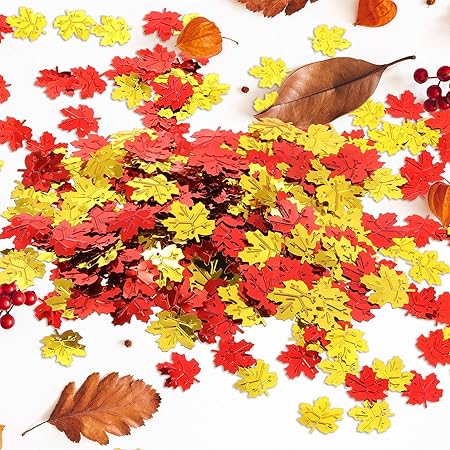 Amazon.com: Fall Party Table Scatter Confetti - Thanksgiving Day Maple ...