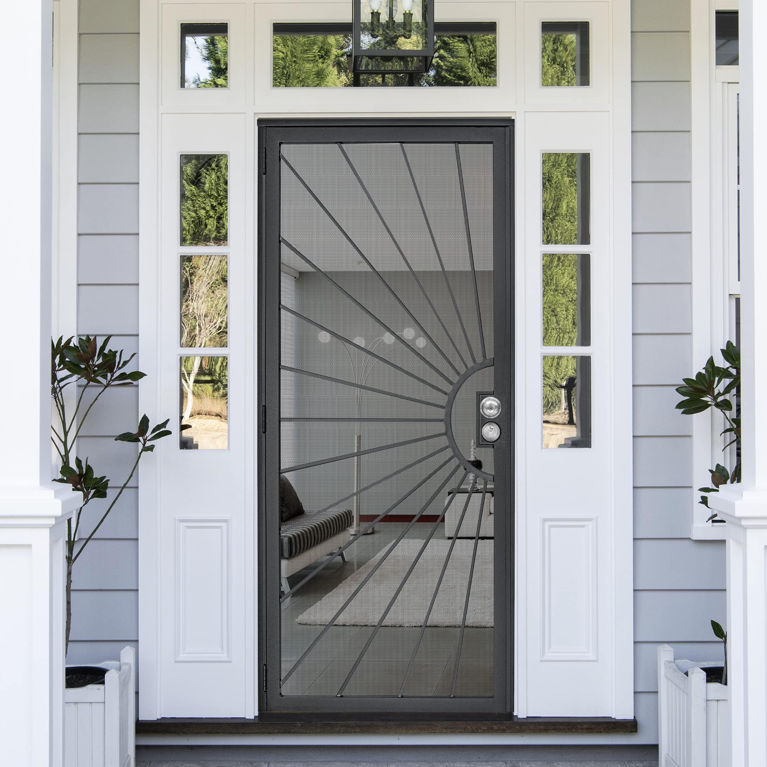 Grisham PRECISION SCREEN Front Door SECURITY Deluxe Steel Doors 36'' x ...