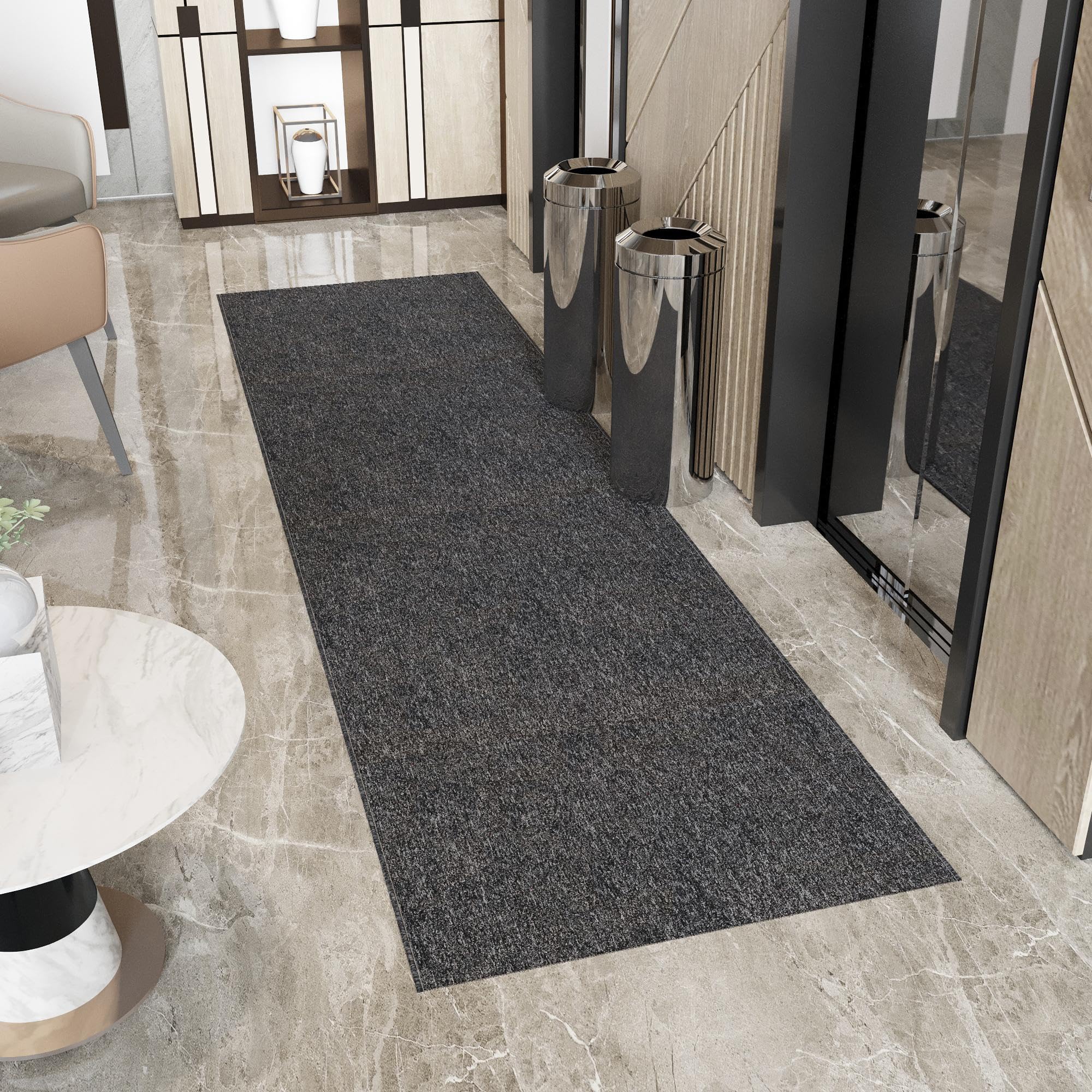 Amazon.com: Ottomanson 2x15 Non Slip Runner Rug, Ultra Thin Extra Long ...