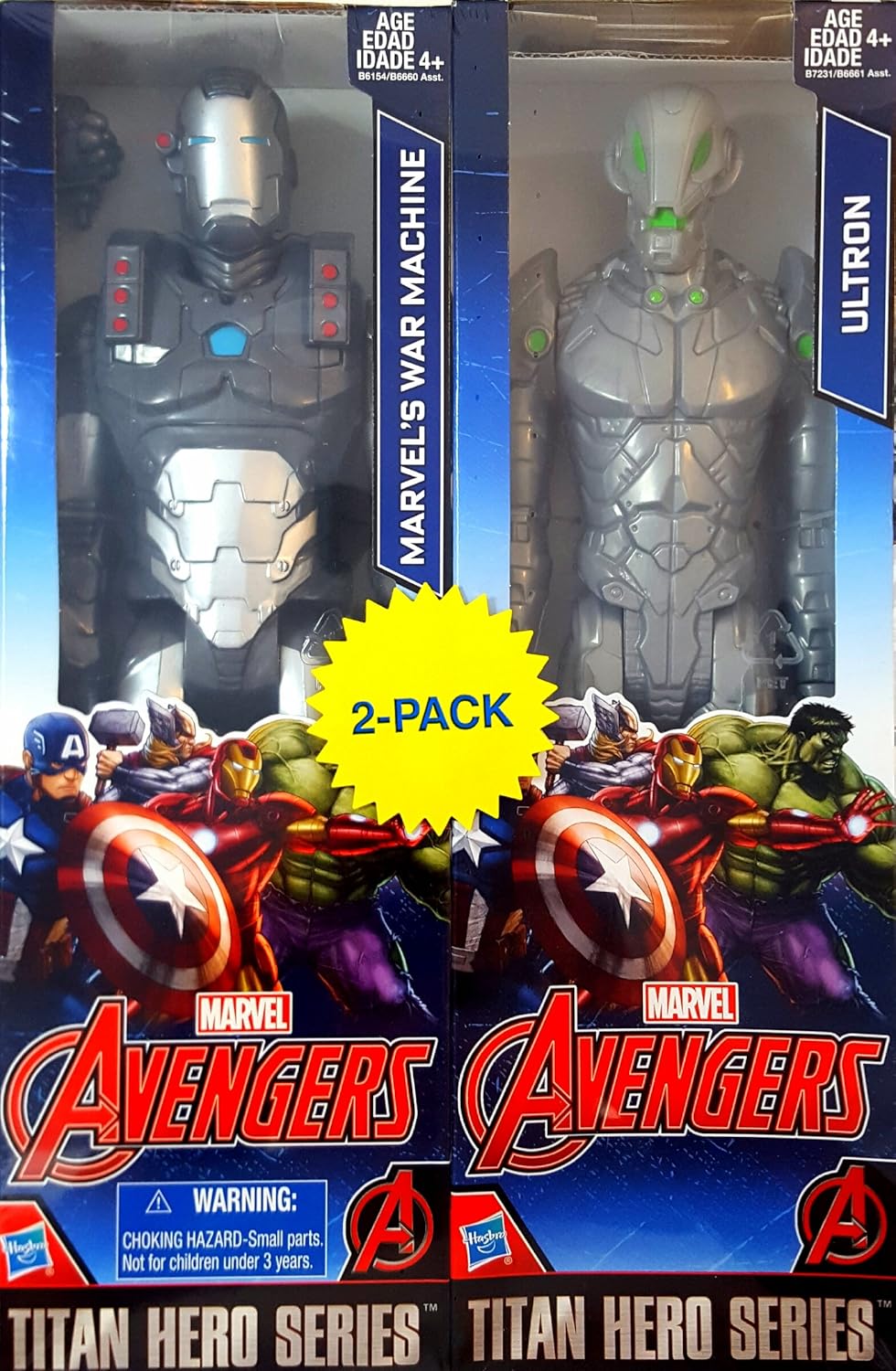 Marvel Avengers Titan Heroes Series Ultron War Machine 2 Pack Bundle ...