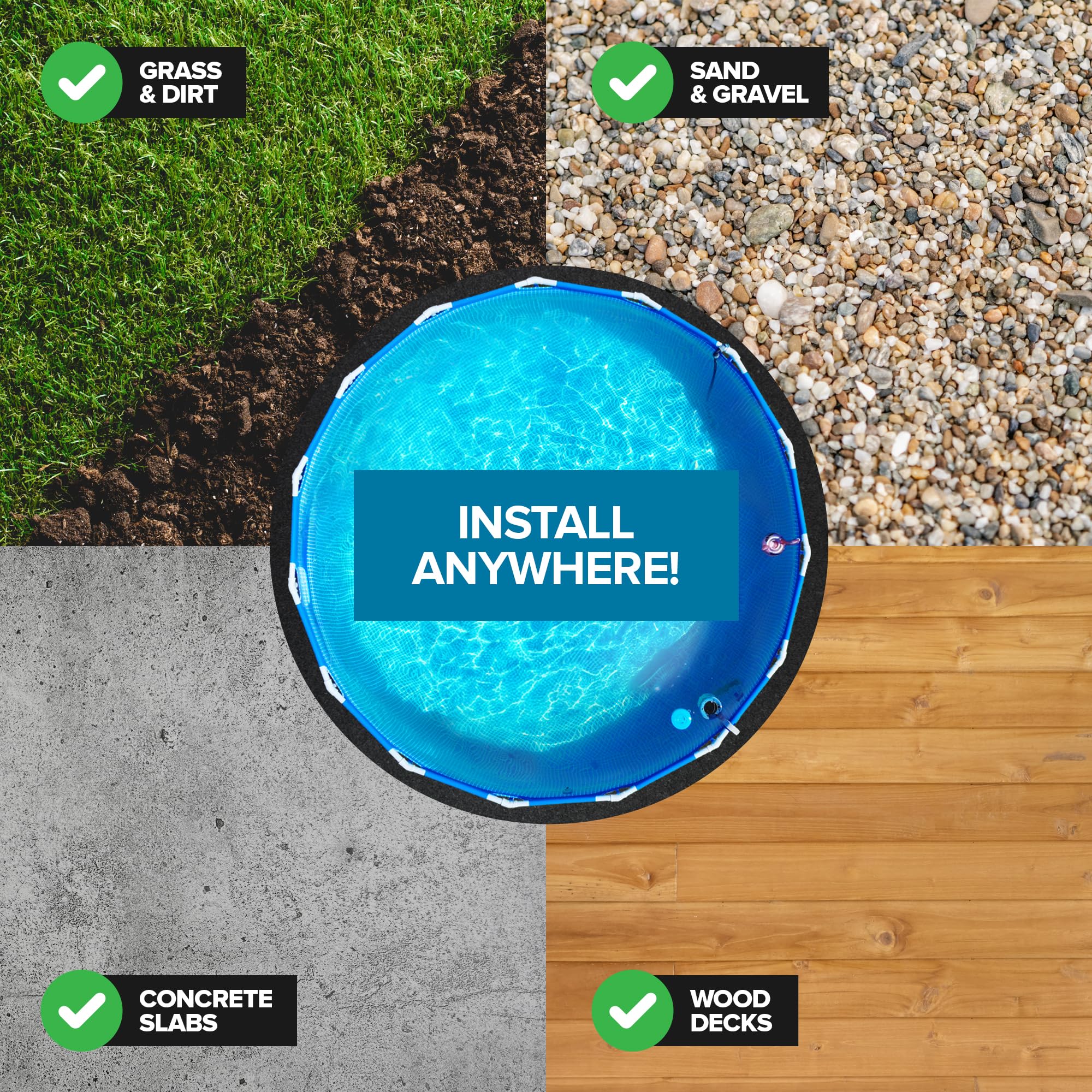 Snapklik.com : Above Ground Pool Liner Pad, 15 Foot Round, Pre-Cut ...