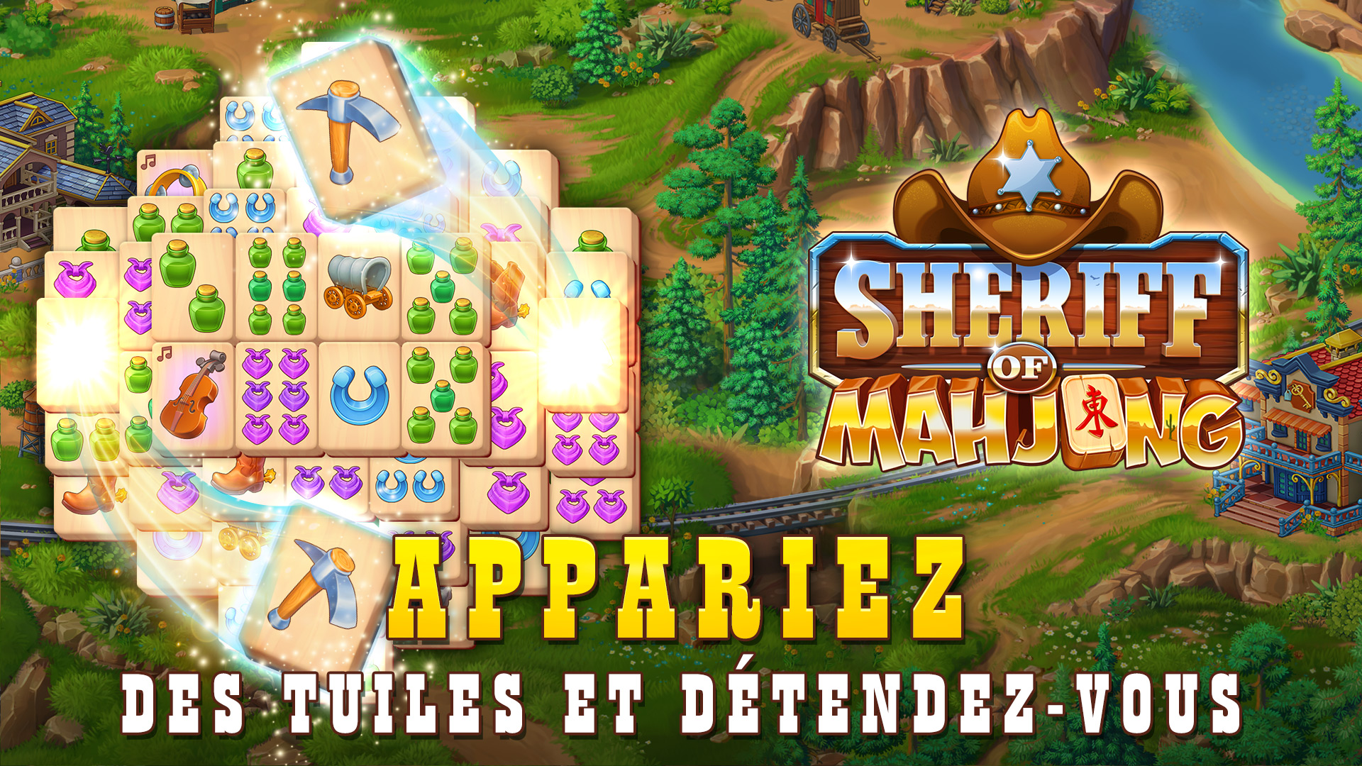 Sheriff of Mahjong : Liez des tuiles et construisez - Application sur ...