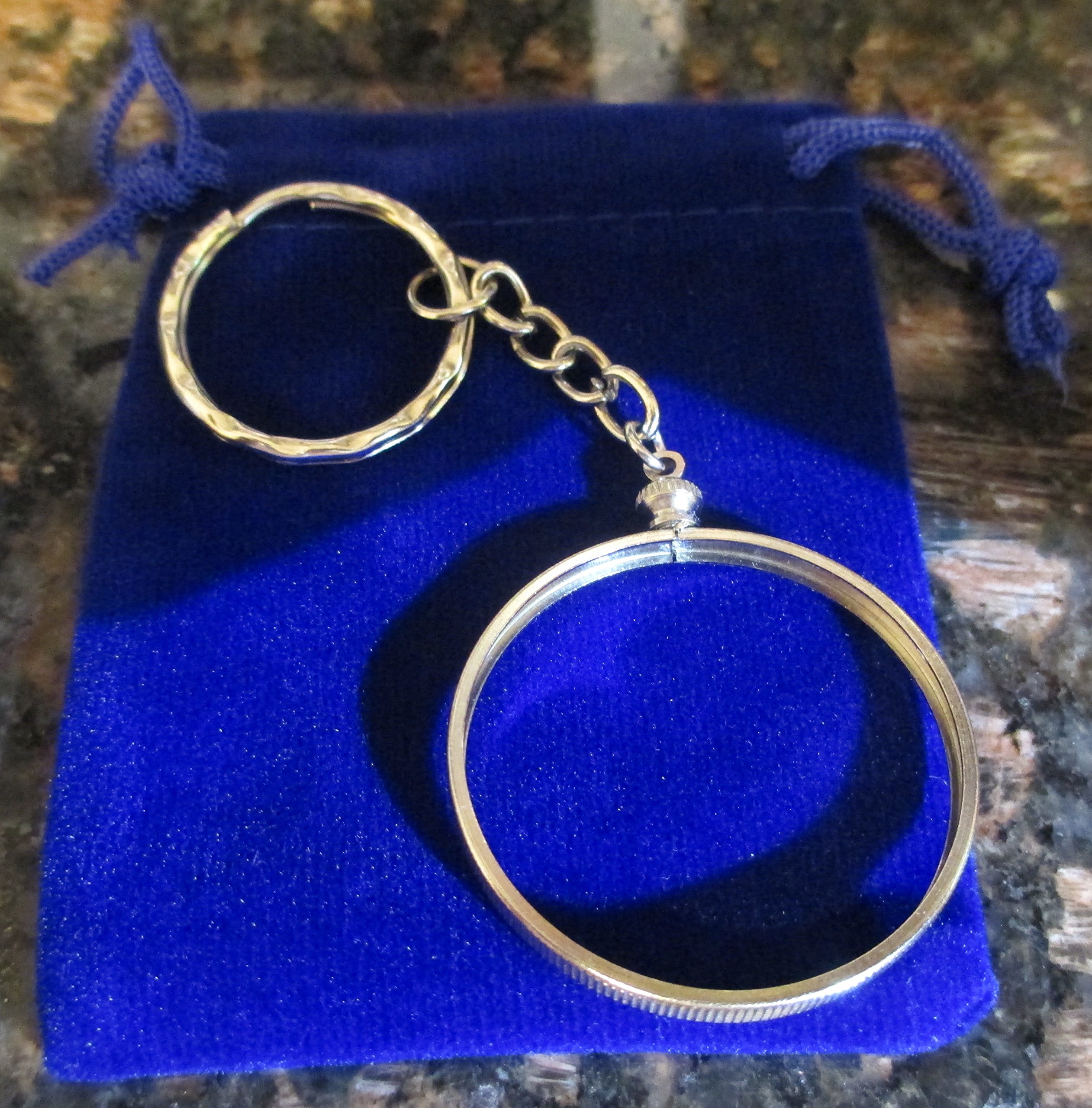 Buy Key Chain RING with coin bezel for Old Silver Dollars ***Coin Not ...
