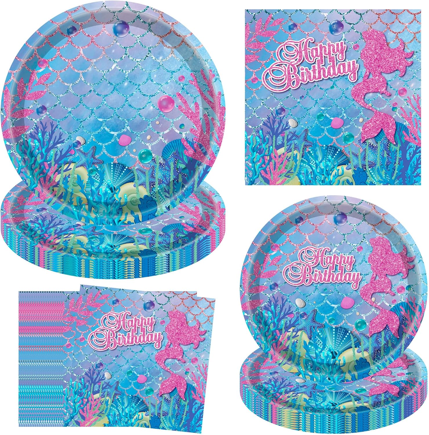 Amazon.com: Mermaid Party Decorations, JESTAR Mermaid Birthday Party ...