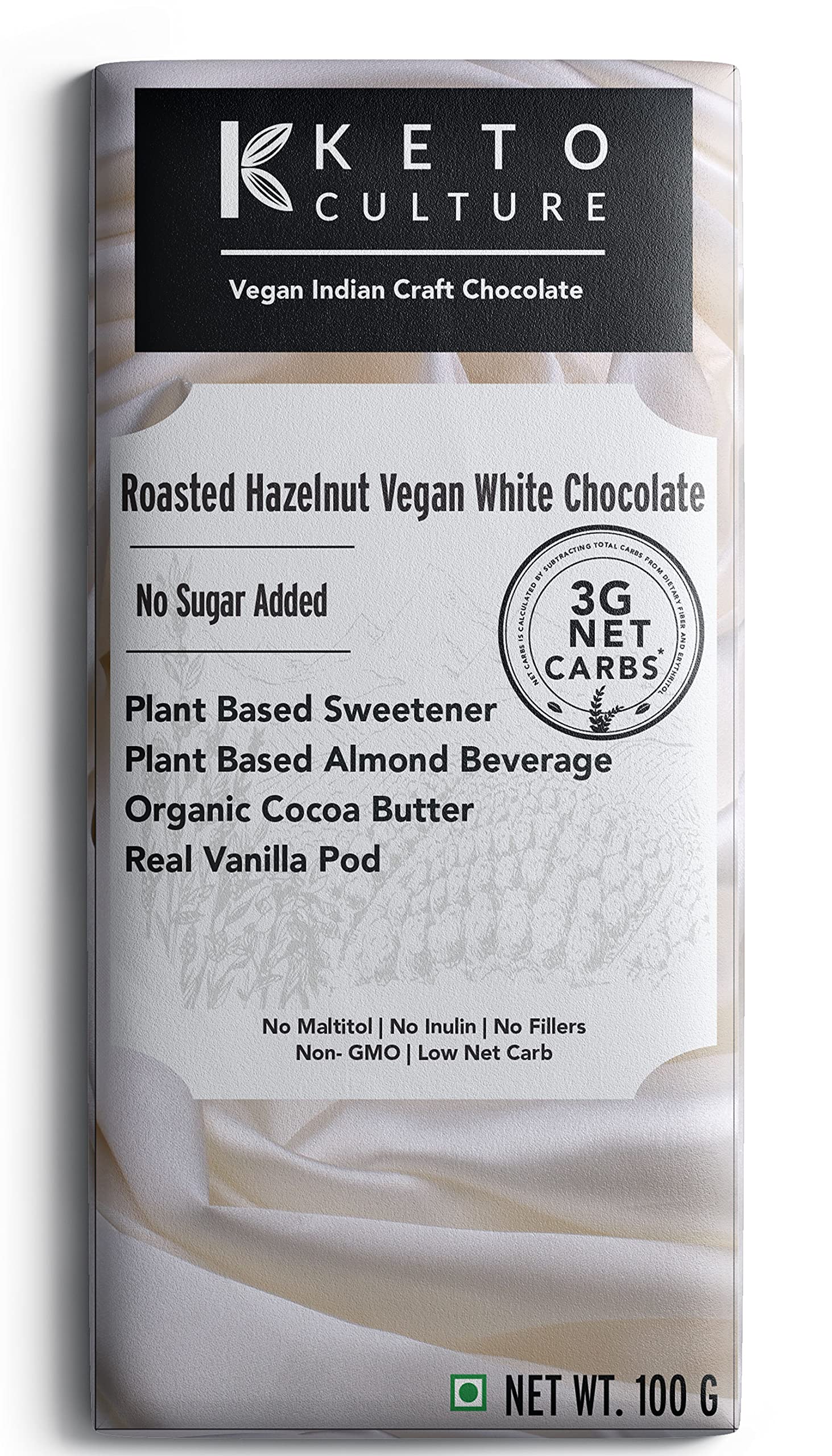 Buy Keto Culture - Roasted Hazelnut Vegan White Chocolate - Sugar Free ...