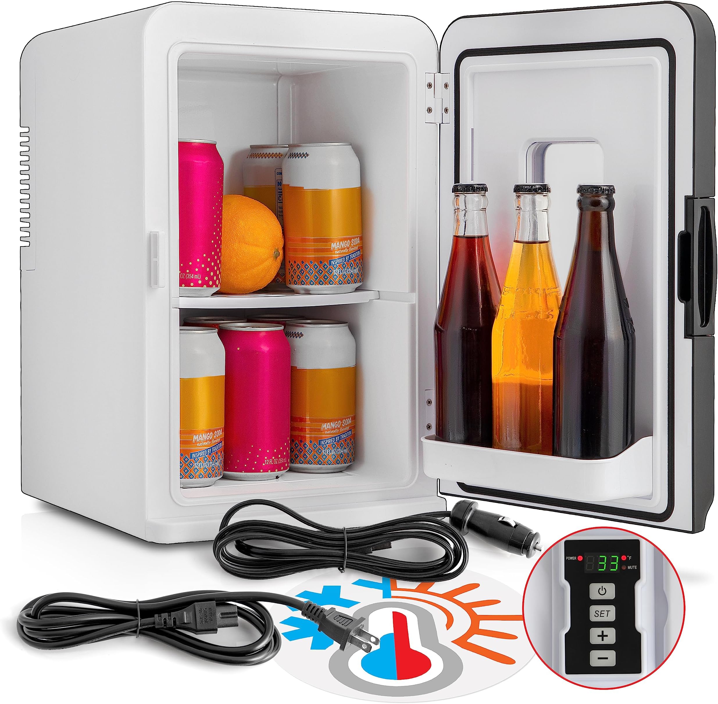 Amazon.com: Koozam Mini Portable Compact Fridge and Warmer - For Desk ...