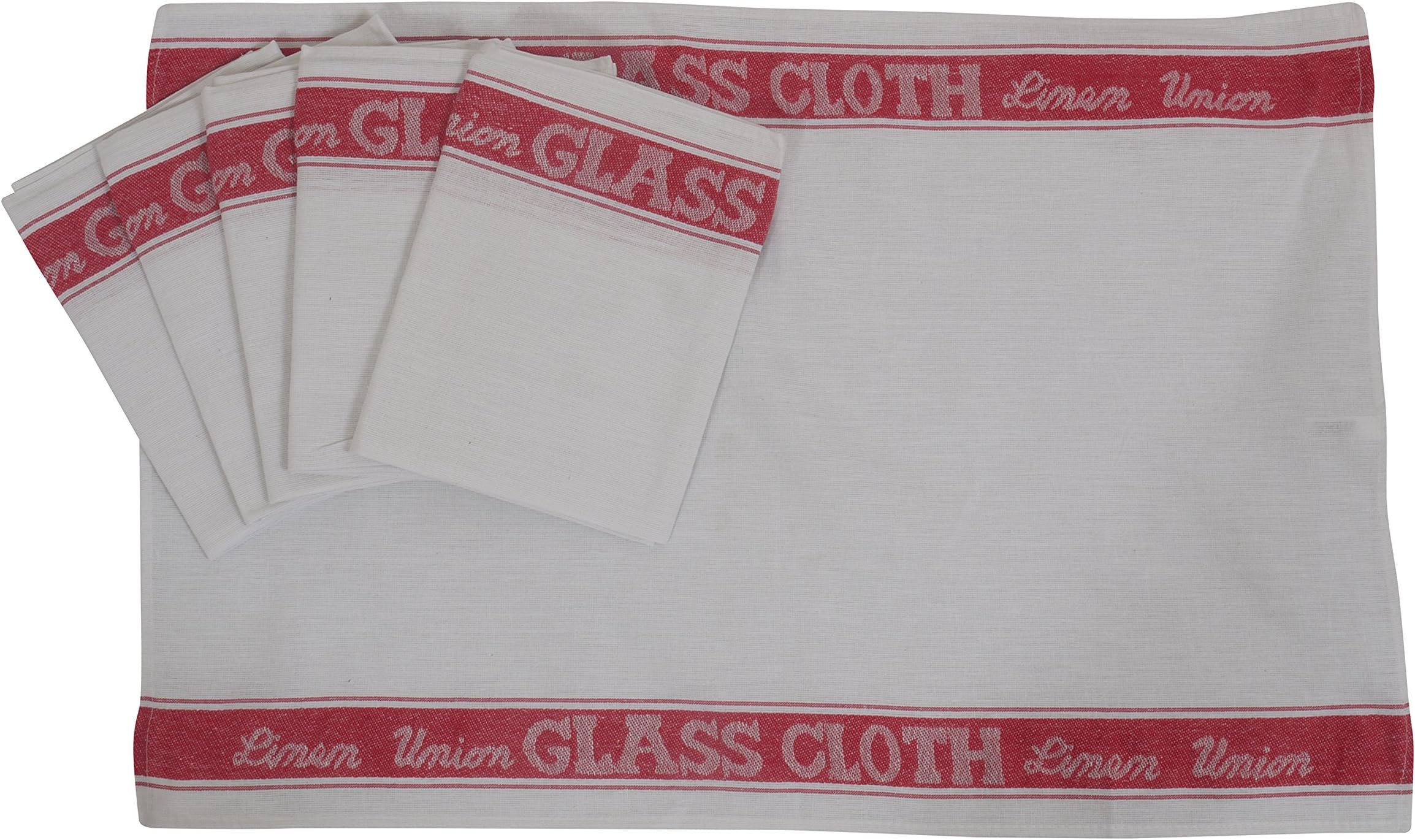 Samuel Lamont Linen Union Glass Cloth Red,74.00 x 49.00 cms : Amazon.co ...