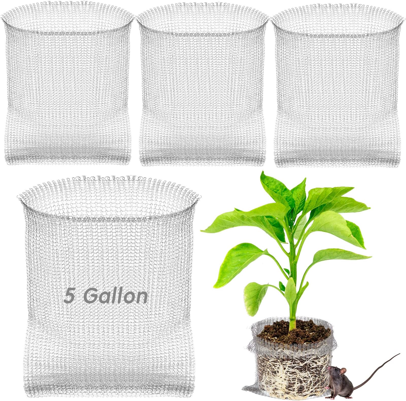 Amazon.com : UCandy 5 Pack 5 Gallon Root Guard Speed Baskets for Plants ...