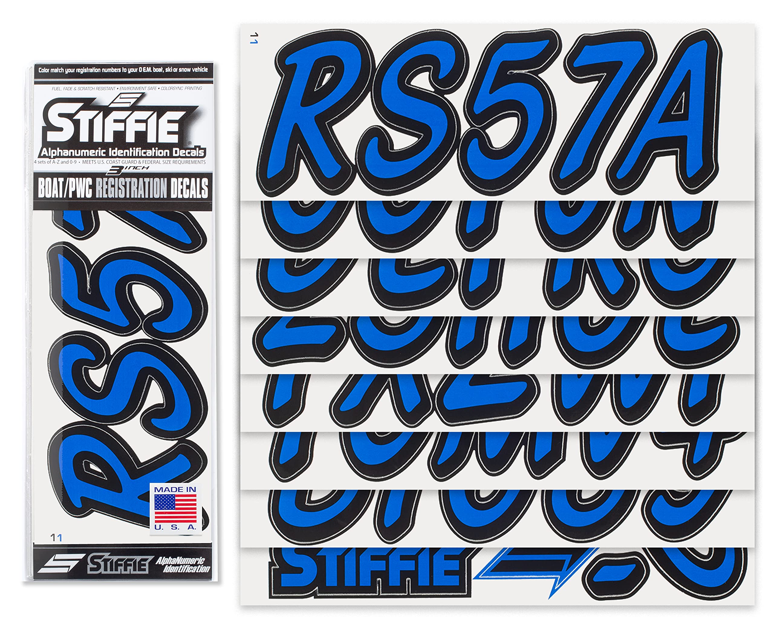 Snapklik.com : Whipline Solid Blue/Black 3" Alpha-Numeric Registration ...