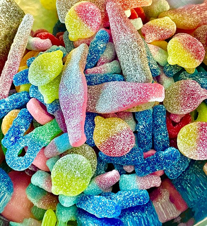 1kg Fizzy Pick n Mix Sweets - Fizzy Candy Sweet Mix, Re-sealable Pouch ...