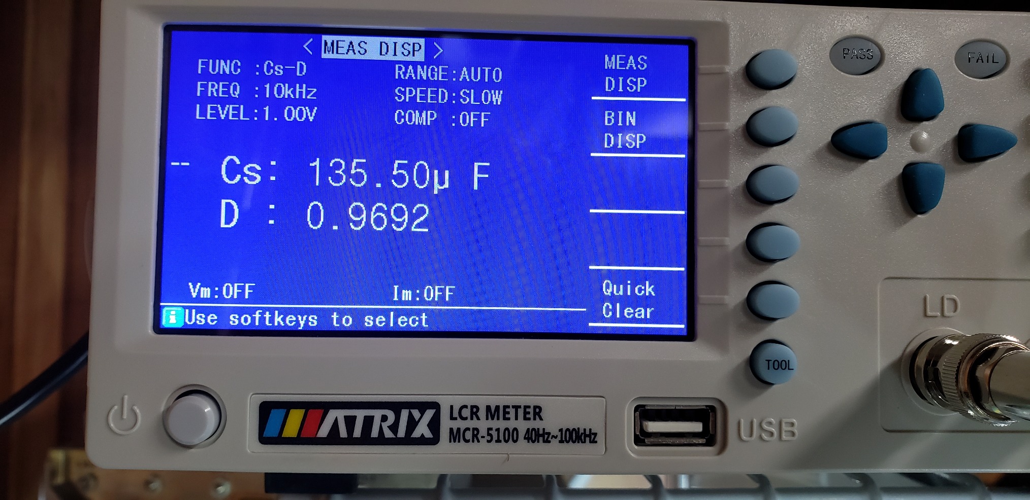 MATRIX MCR-5200 LCR Meter, Capacitance Meter 40Hz-200kHz, Benchtop ...