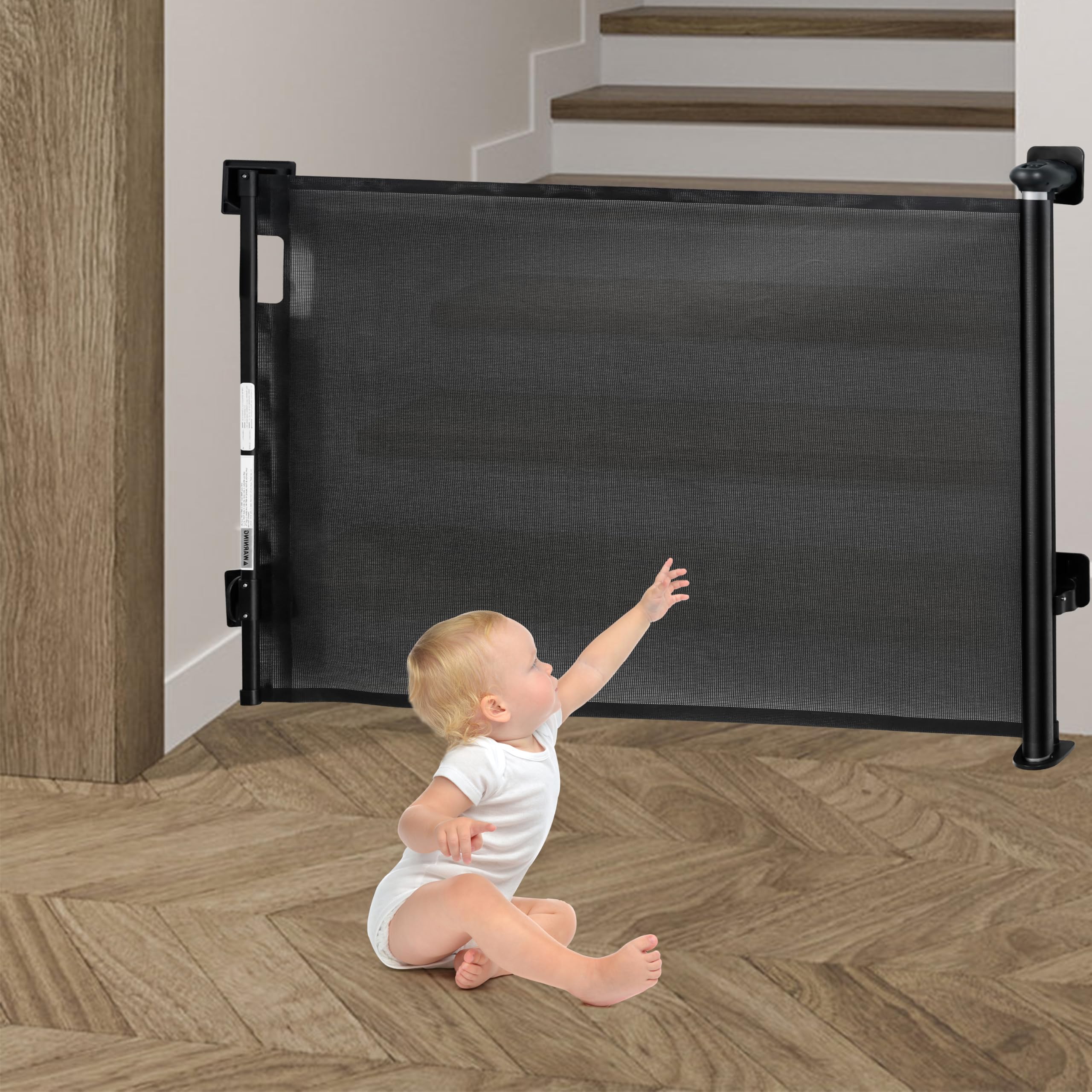 Amazon.com: Finnhomy Retractable Baby Gate, Extends up to 55" Wide ...