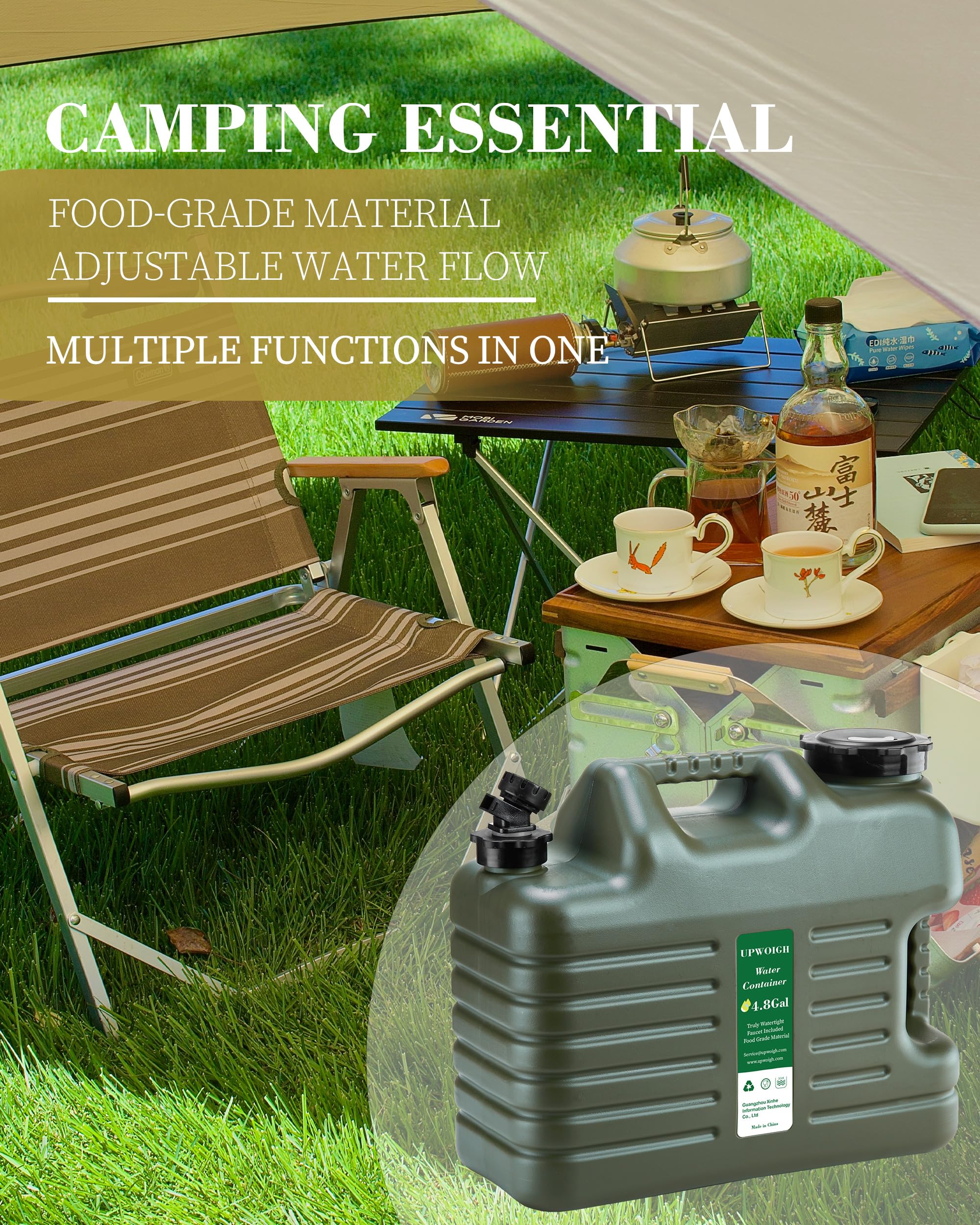 Snapklik.com : 5 Gallon Water Jug, Thickened Water Storage Overlanding ...