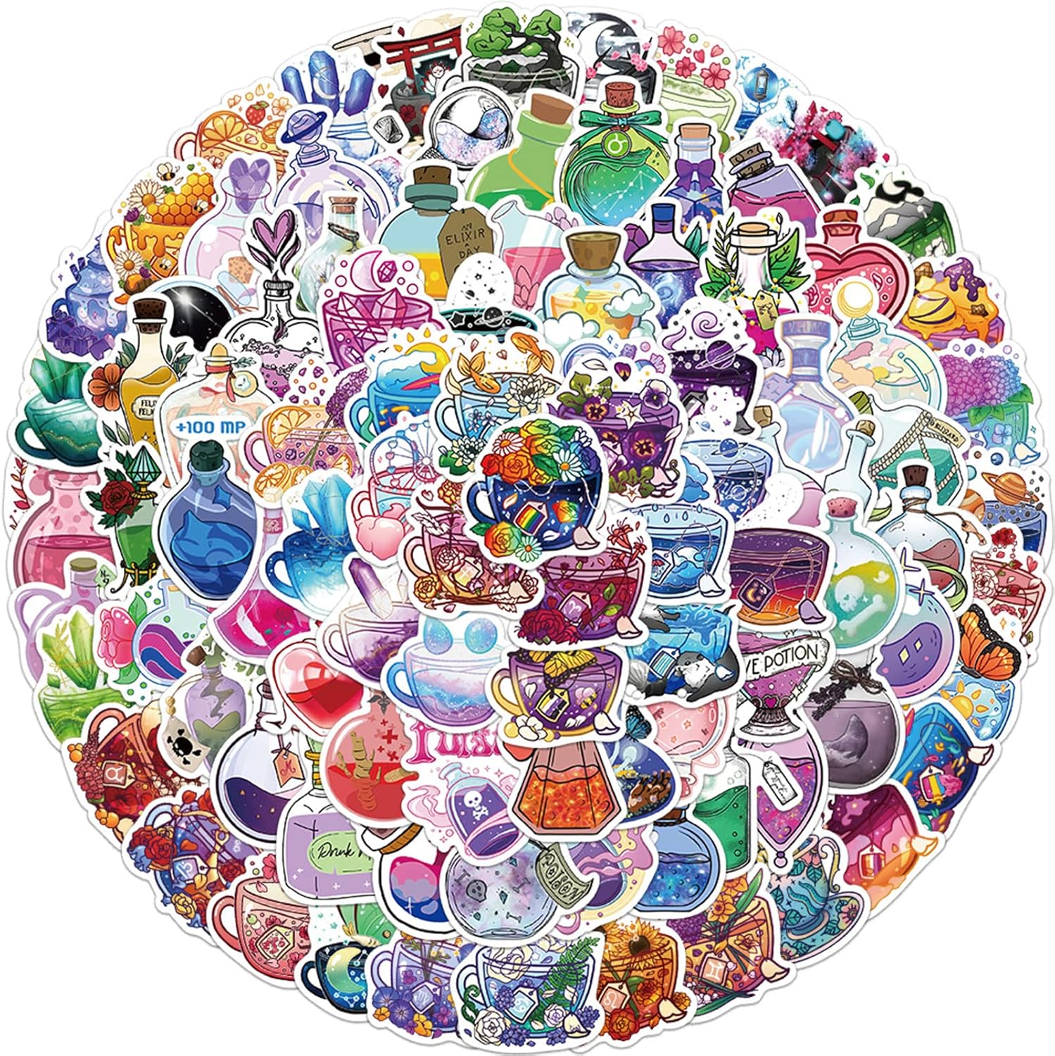 Amazon.com: Witchy Stickers for Water Bottles, 99Pcs Magic Potion ...