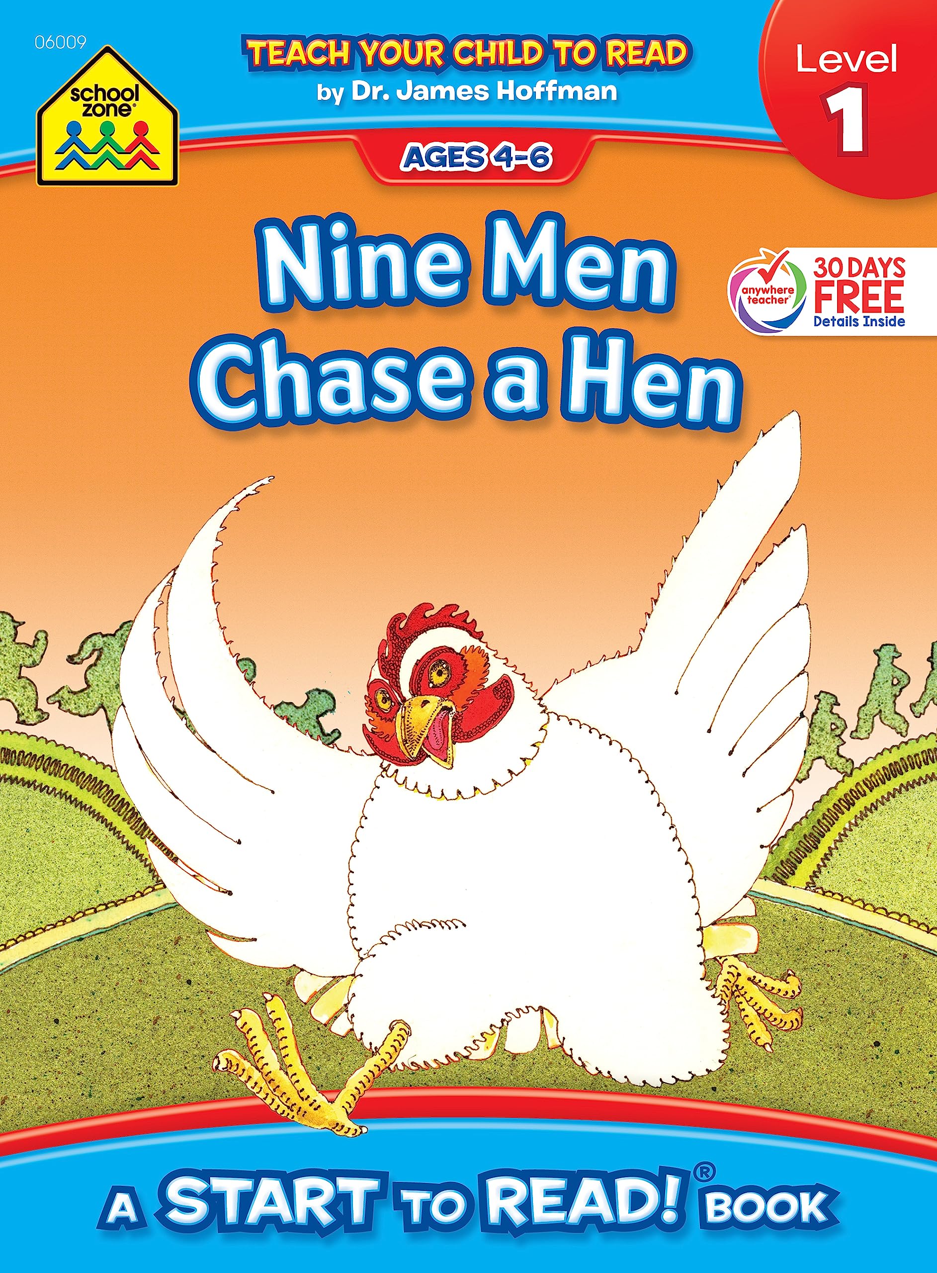 Amazon.com: School Zone - Nine Men Chase a Hen, Start to Read!® Book ...