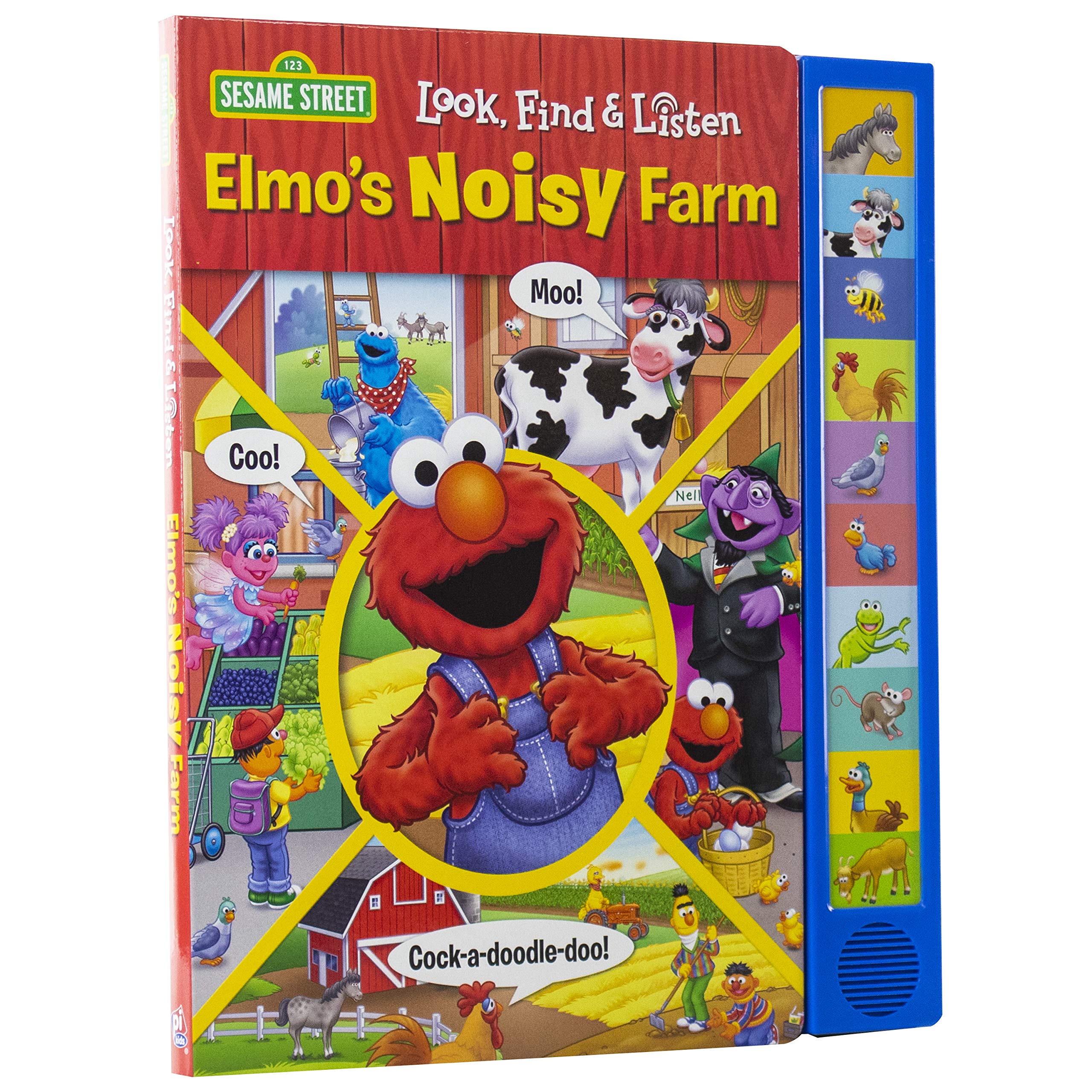 Sesame Street - Elmo's Noisy Farm Look, Find, and Listen Activity Sound ...