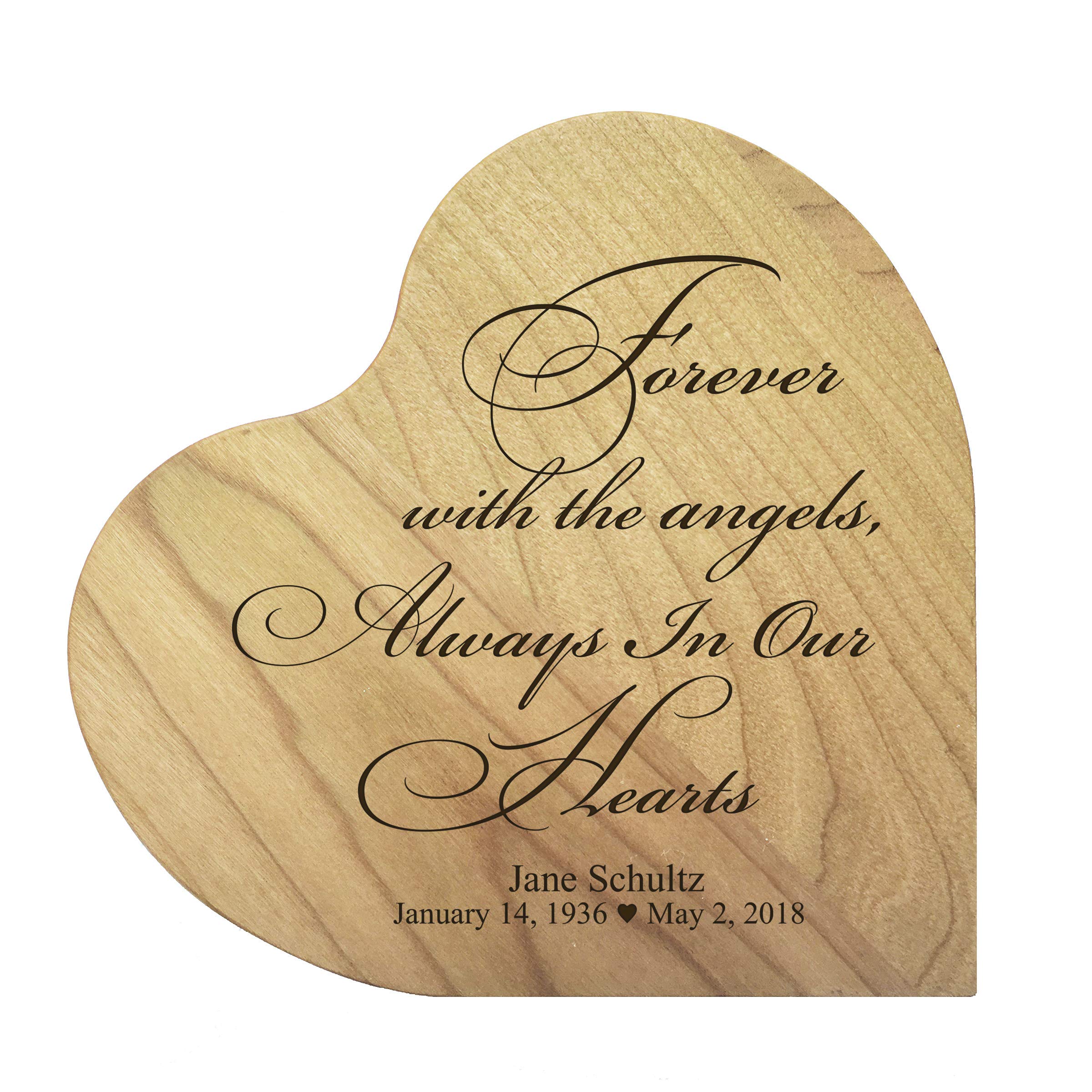 Amazon.com: LifeSong Milestones Condolence Gift Engraved Wooden Heart ...