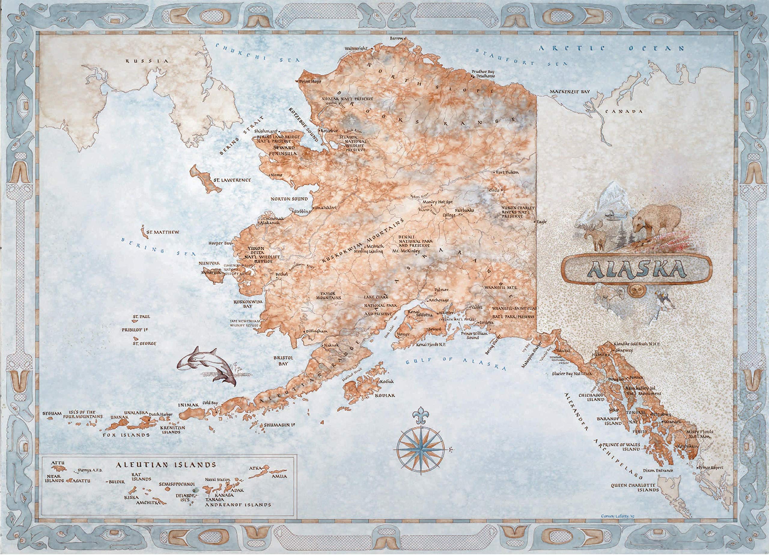 Aleutian Islands World Map