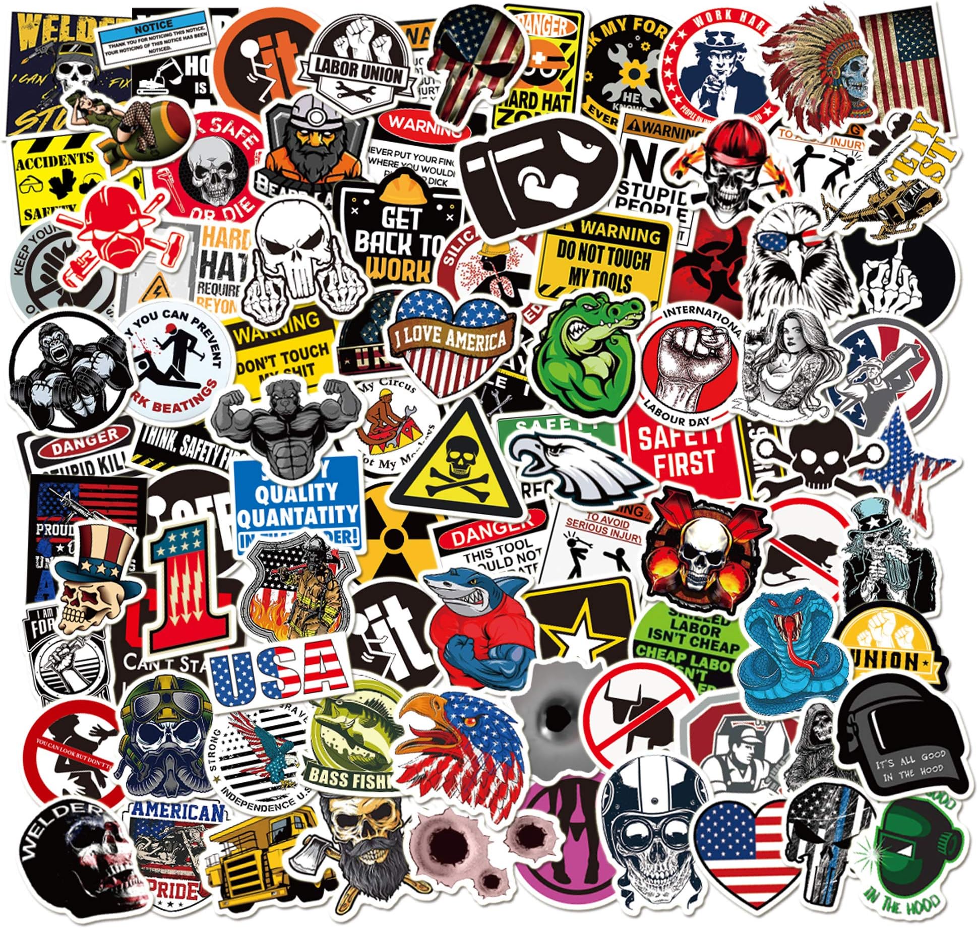 Amazon.com: 1 Set (MEGA Pack #2) Best Hard Hat Stickers - Union Decals ...