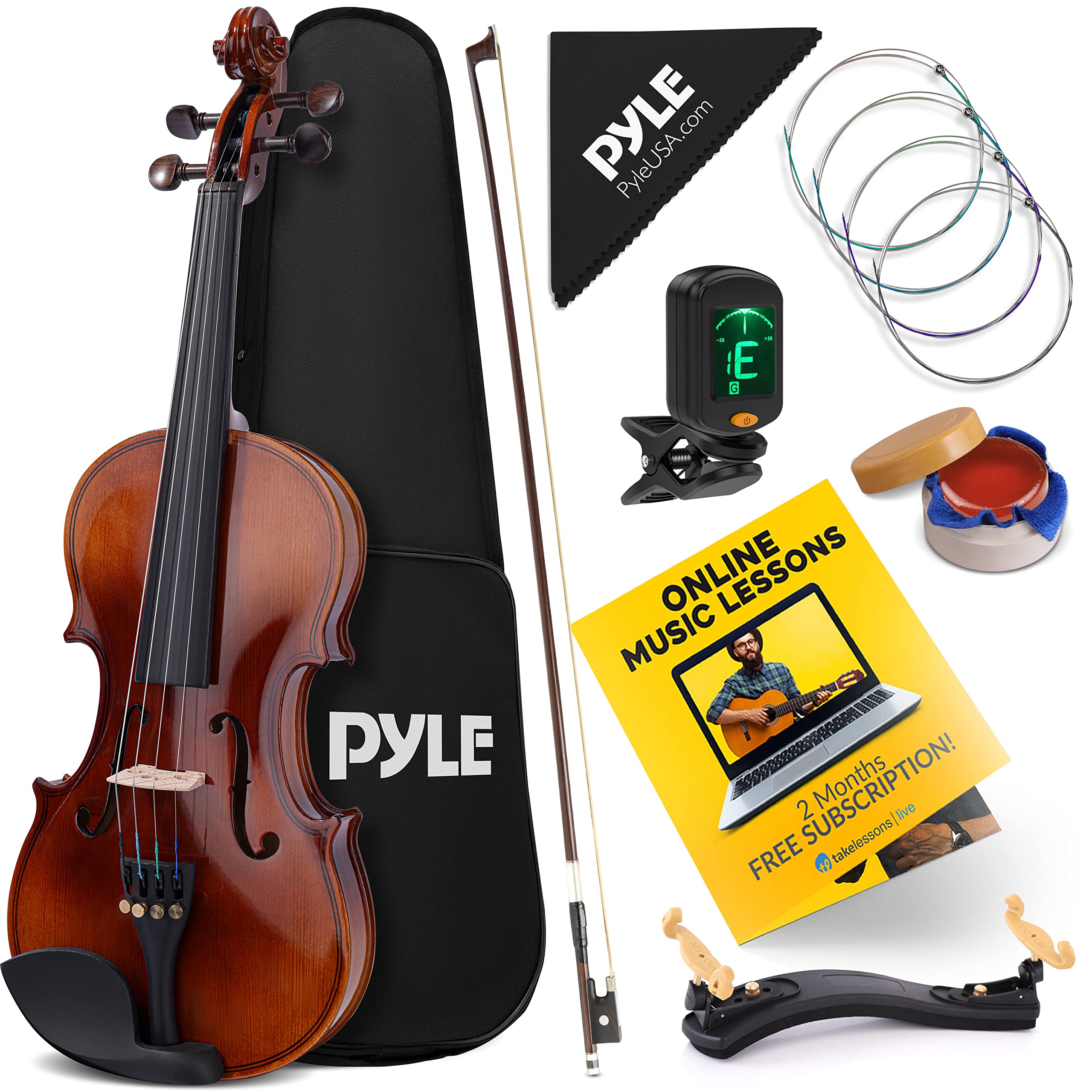 PyleUsa Three Quarter Size Violin Set For Beginner and Kids, 3/4 20 ...