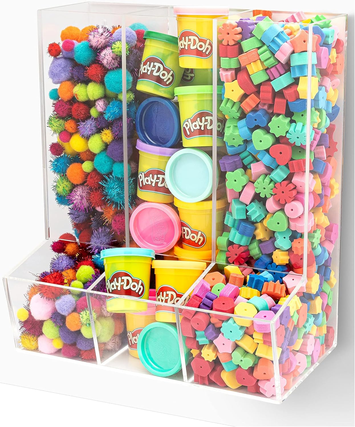 Amazon.com: SimplyImagine Hanging Acrylic Triple Divided Wall Toy ...