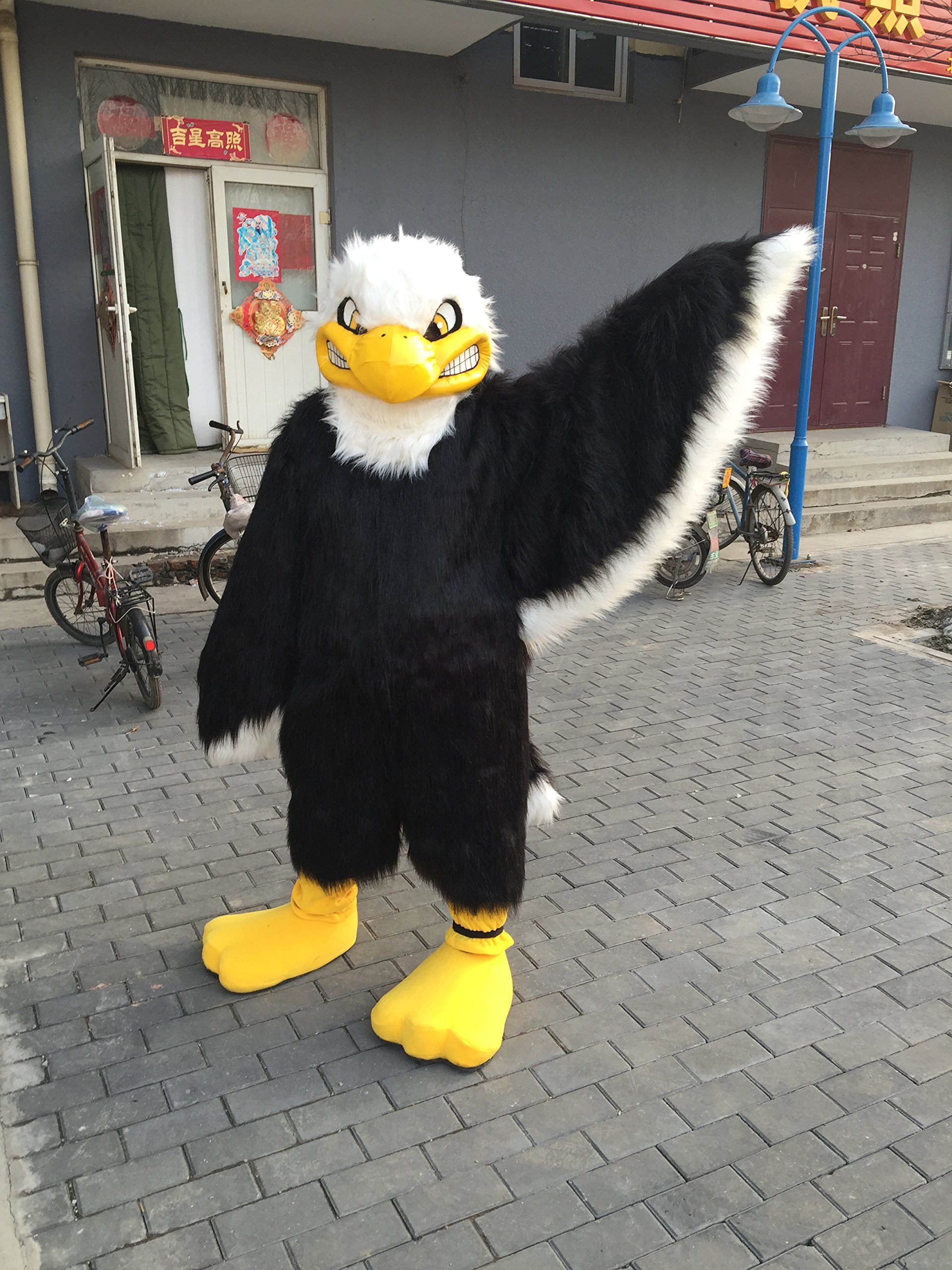 Blue Hawk Mascot Costume