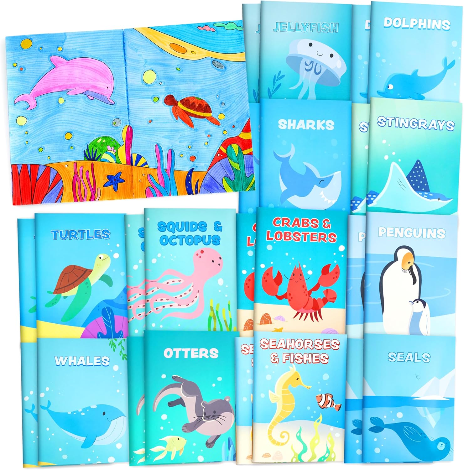 Amazon.com: JOYIN 24 Pack Ocean Coloring Books for Kids, Bulk Sea ...