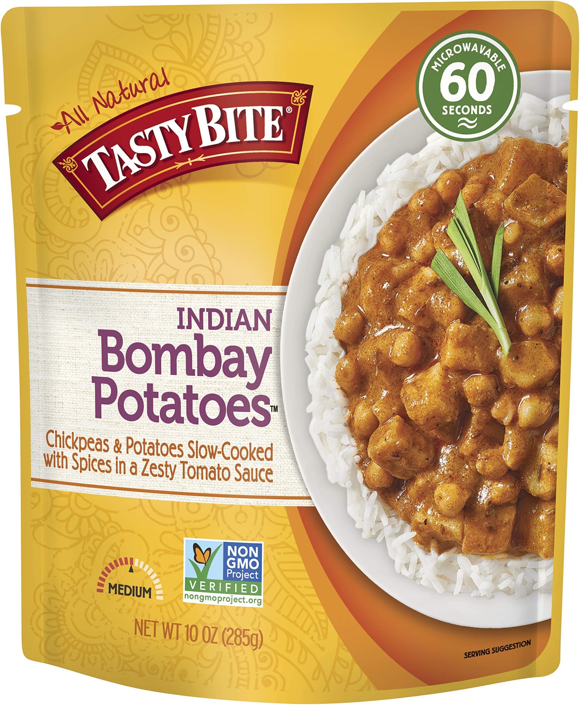Amazon.com : Tasty Bite Entree Indian Cuisine Punjab Eggplant, 10 Ounce ...