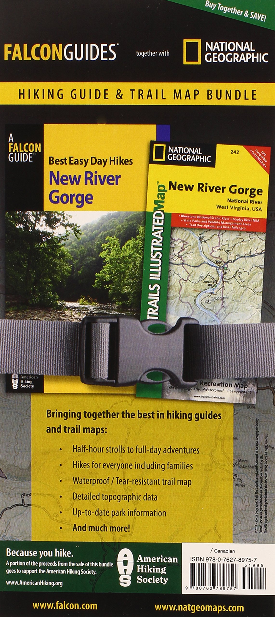 Best Easy Day Hiking Guide and Trail Map Bundle: New River Gorge (Best ...