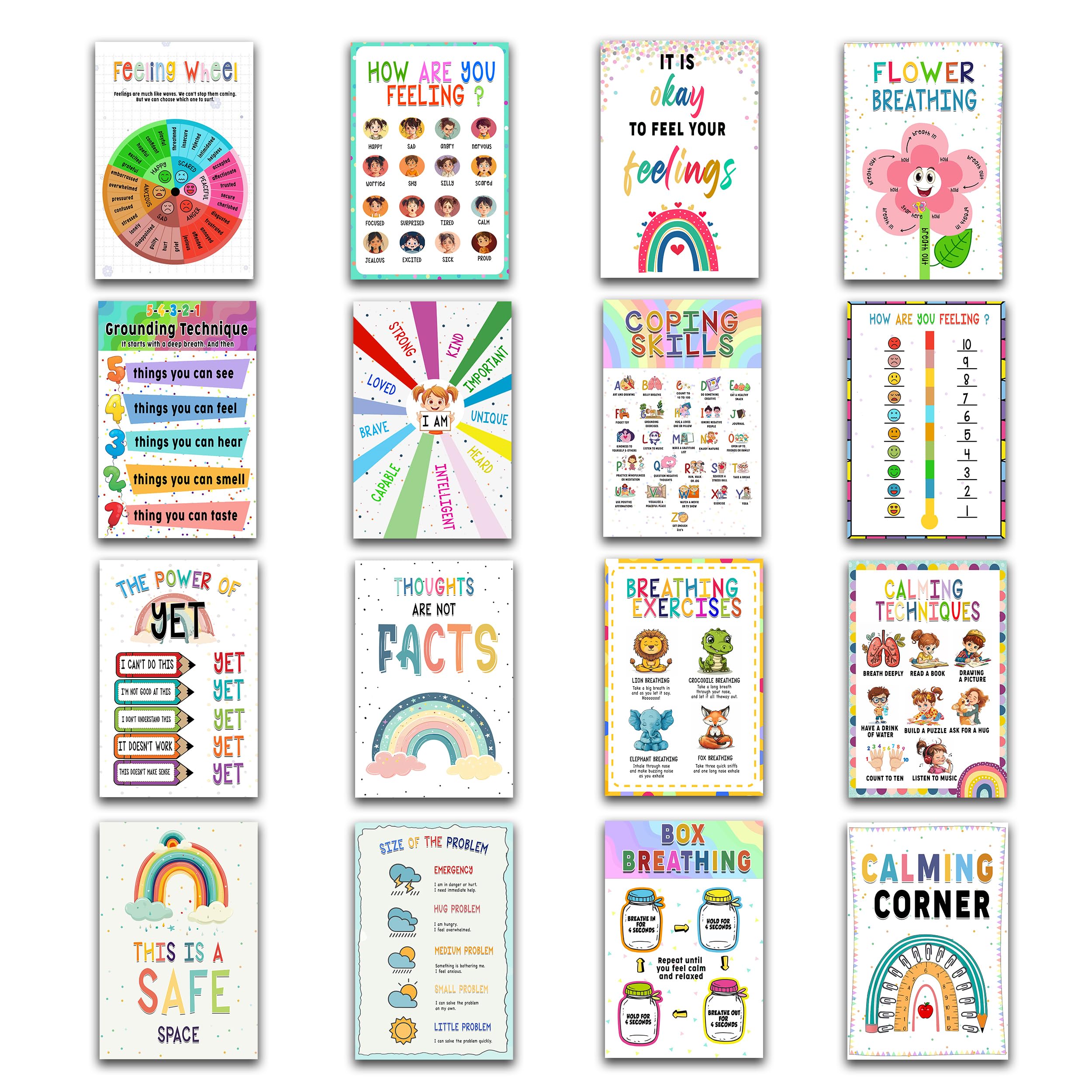 Snapklik.com : 16pcs Calming Corner Classroom Posters 11x17 - Learning ...