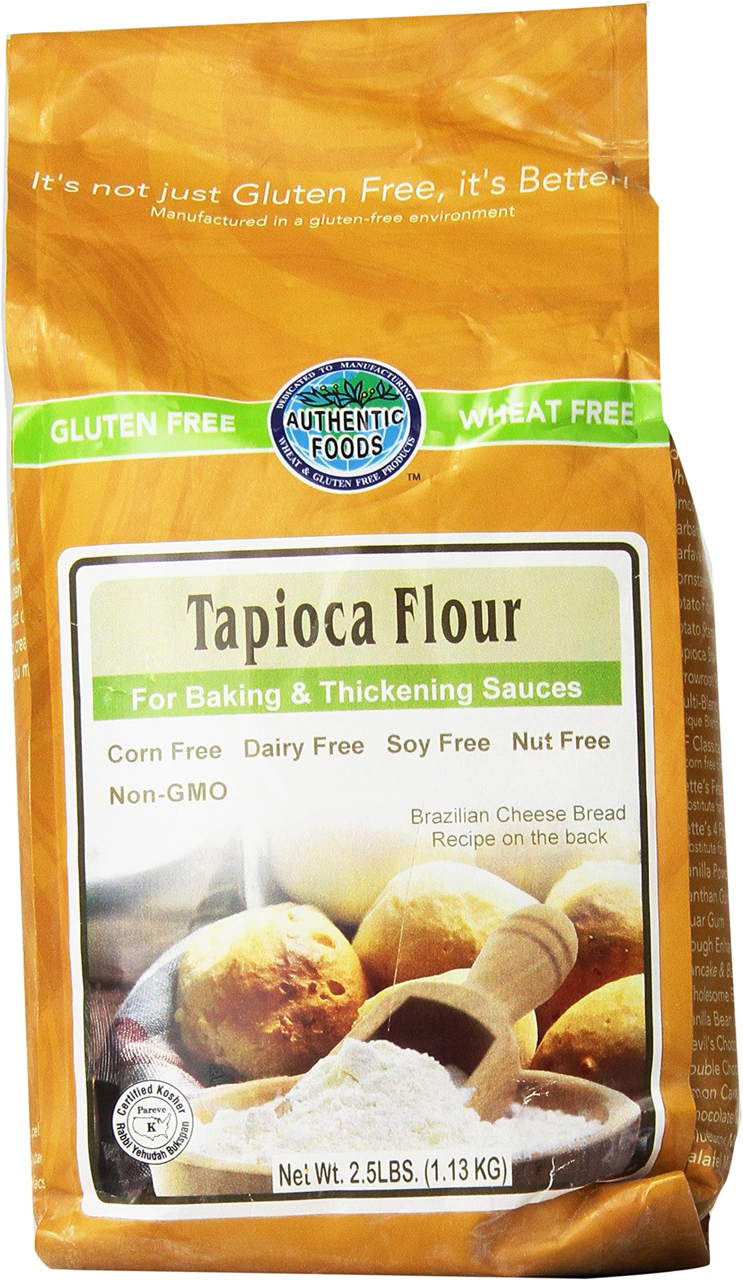 Amazon.com: Authentic Foods Tapioca Flour 2.5lb 2 Pack : Grocery ...