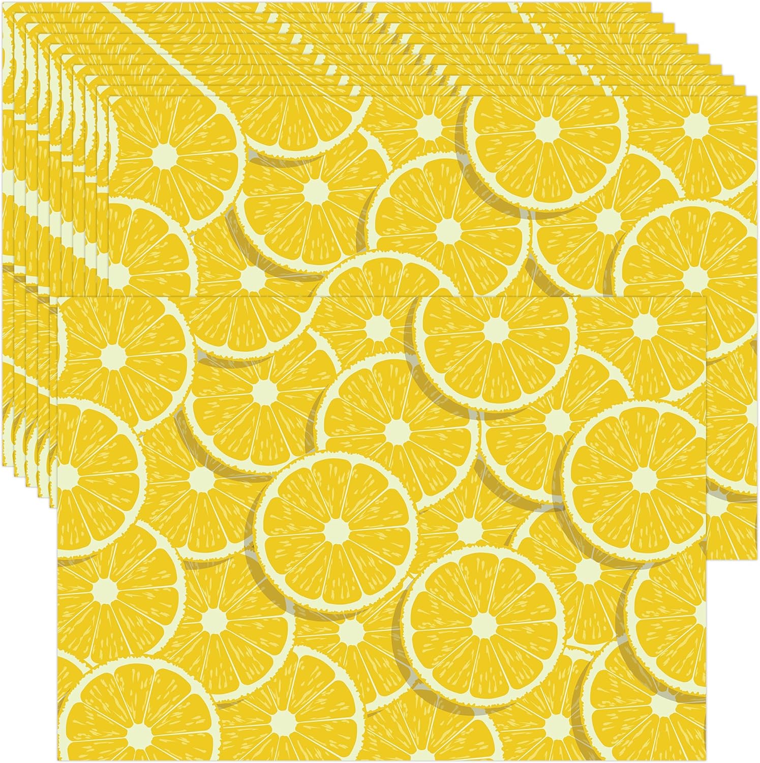 Amazon.com: Lucleag 50 PCS Lemon Paper Place Mats, Disposable Lemon ...