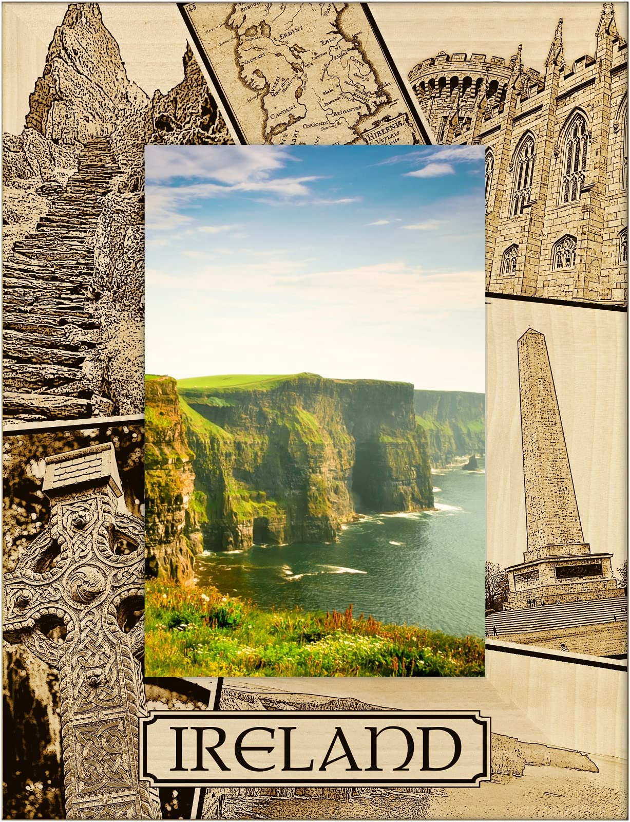 Amazon.com - Saddle Mountain Souvenir Ireland Laser Engraved Wood ...