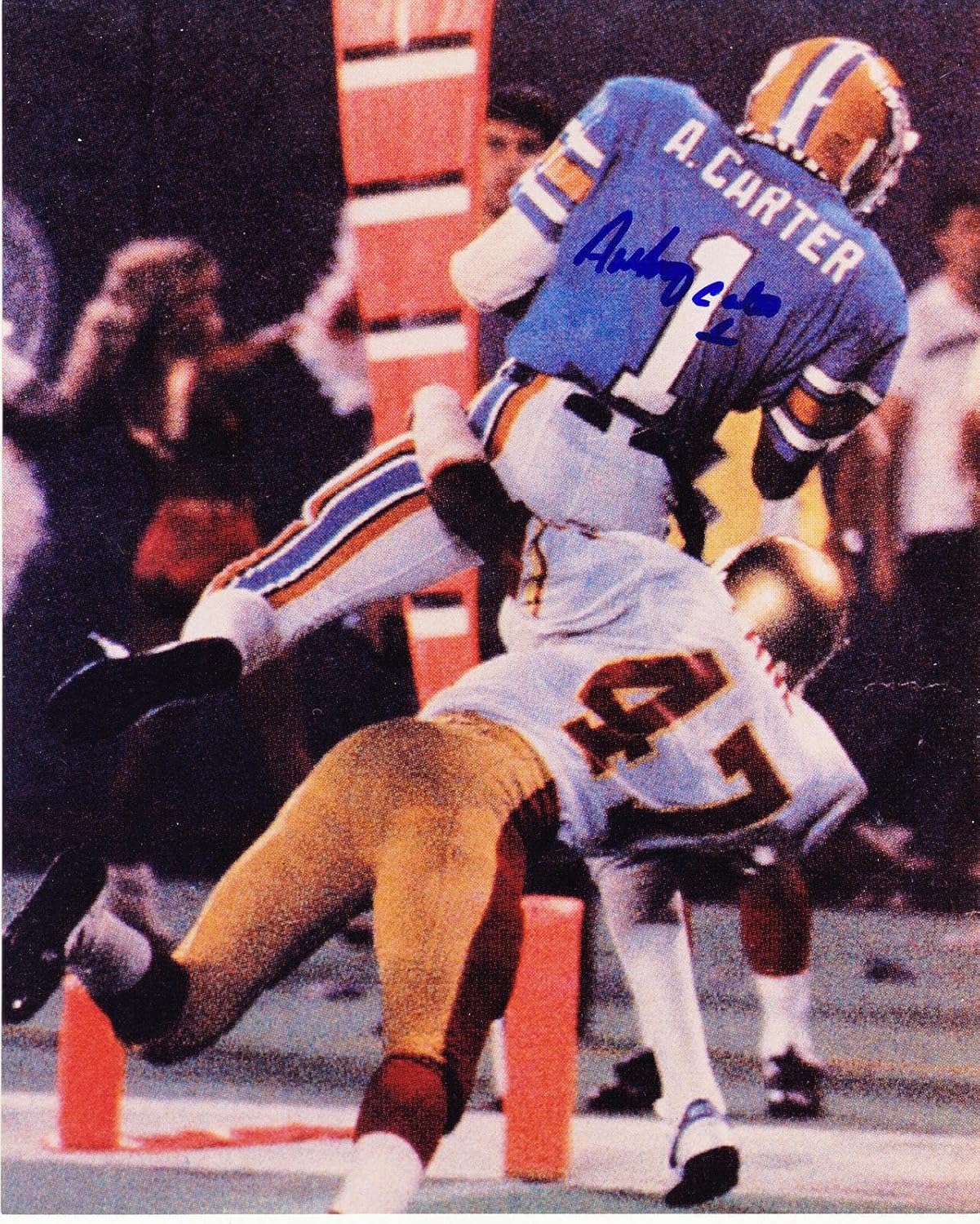 ANTHONY CARTER OAKLAND INVADERS USFL ACTION SIGNED 8x10 - Autographed ...