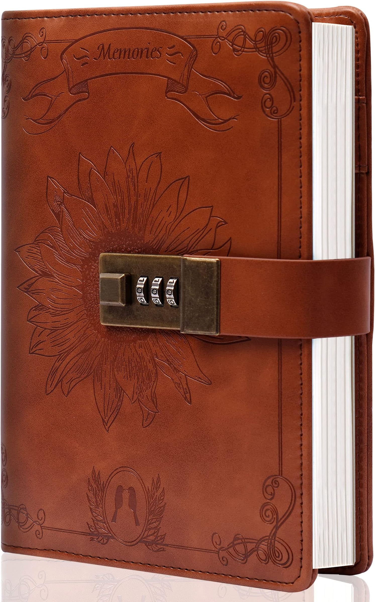 Amazon.co.jp: CAGIE Keyed Notebook, Antique Keyed Diary, Refillable ...