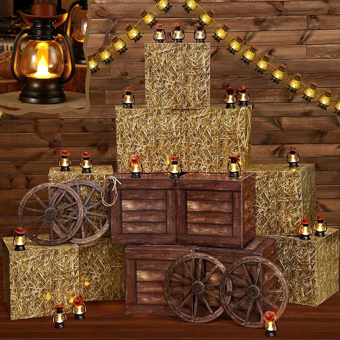 Amazon.com: Ferraycle 64 Pcs Western Themed Party Decor Mini Cowboy Hat ...