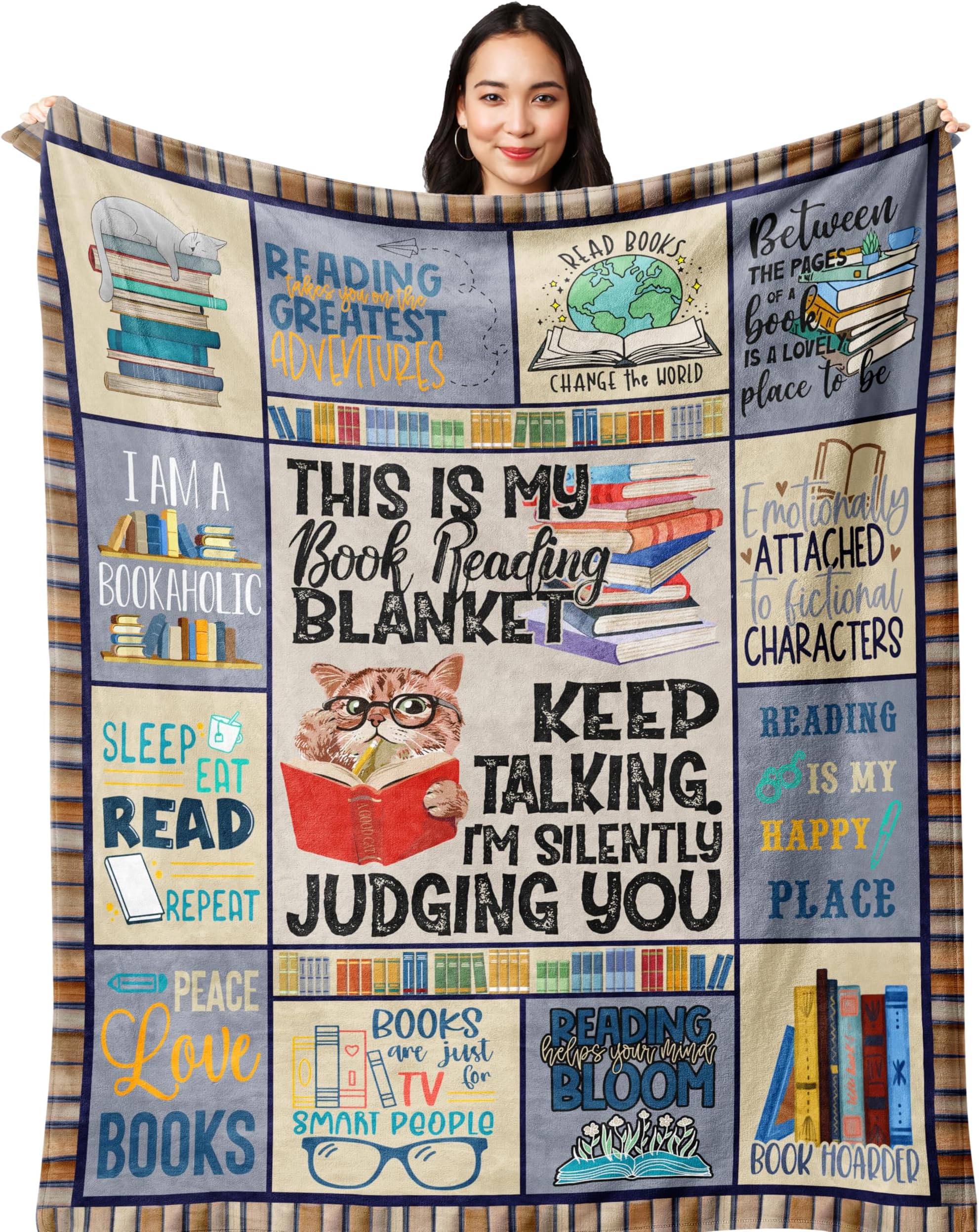 Amazon.com: Juirnost Book Lovers Gifts Reading Blanket,Gifts for Book ...