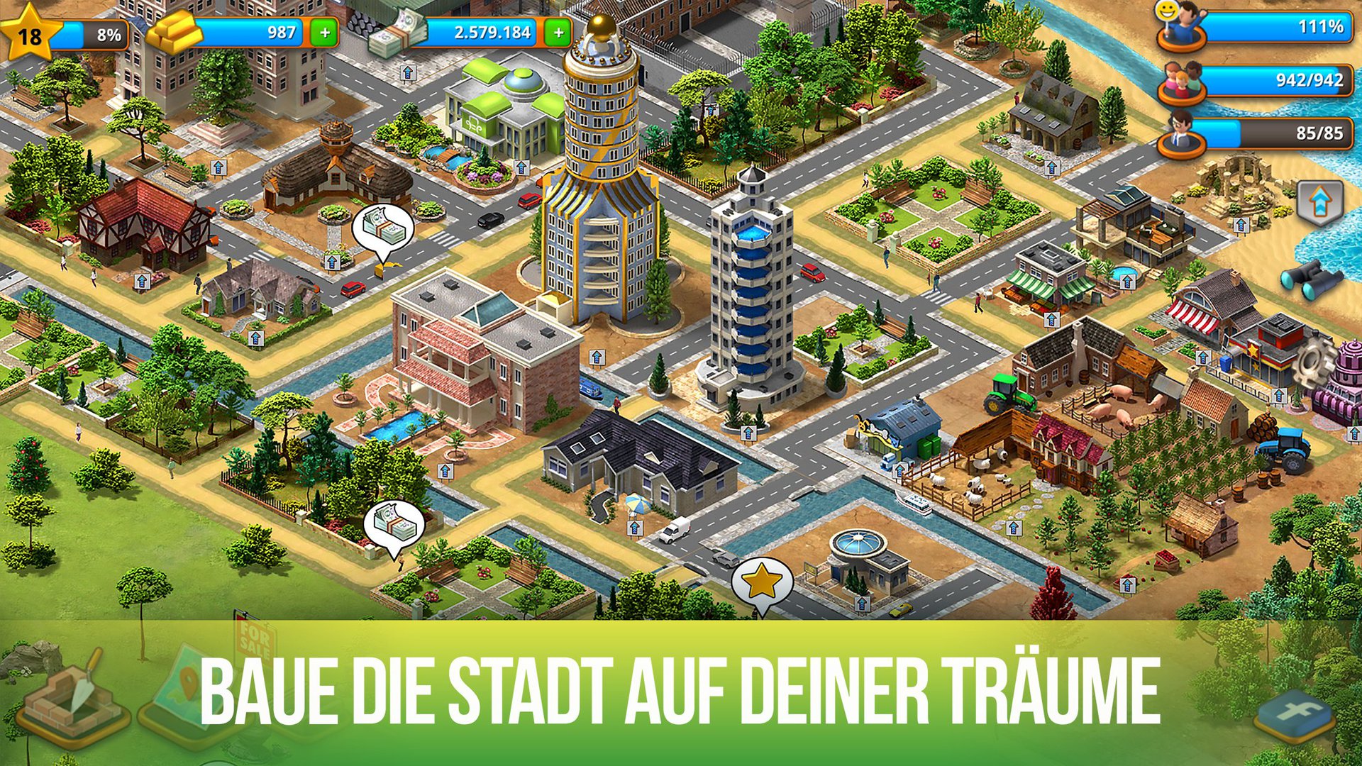 Paradise City: Island Sim - Bay Stadtinsel Game:Amazon.de:Appstore for ...