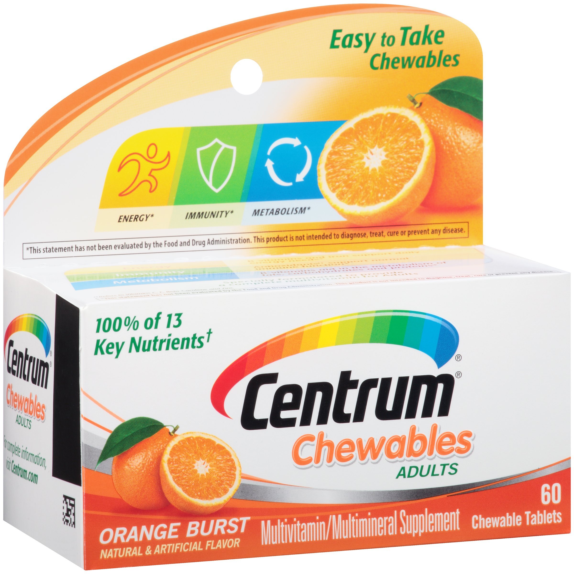 Centrum Adult 60 Count Multivitamin Multimineral Supplement Chewable ...
