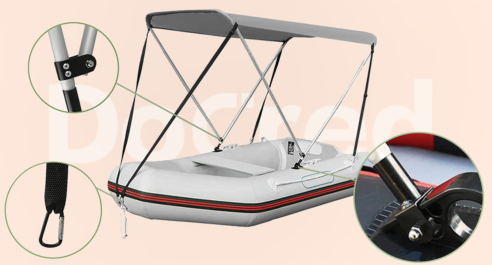 Watch Foldable Bimini Top Boat Cover Canopy Cover on Amazon Live