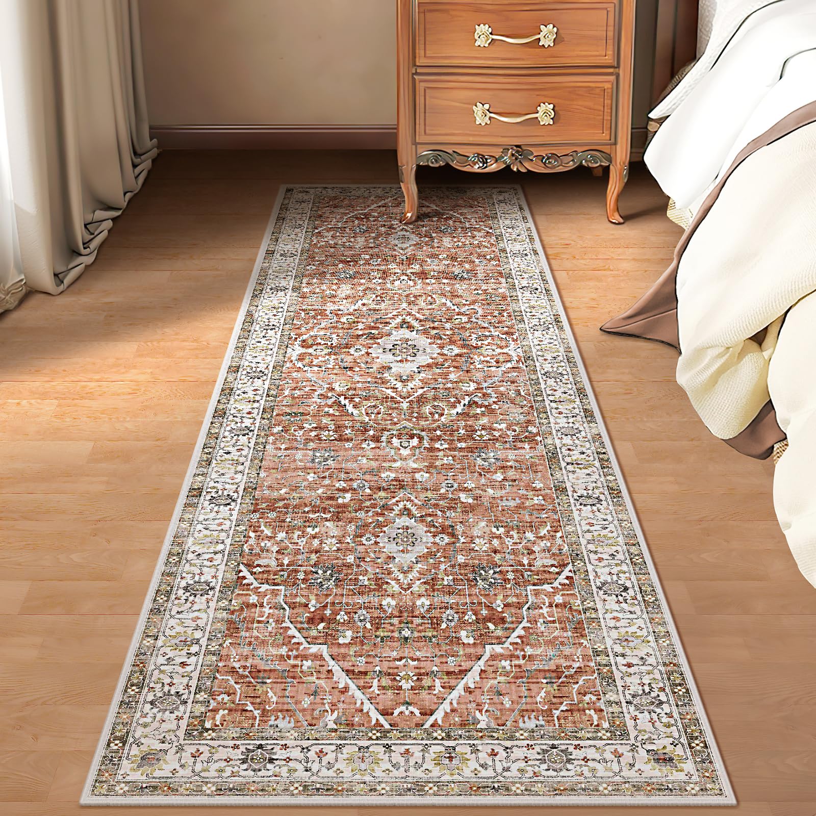 Amazon.com: Deerly Boho Rug Runner - 2x7 Washable Kitchen Rugs with Non ...