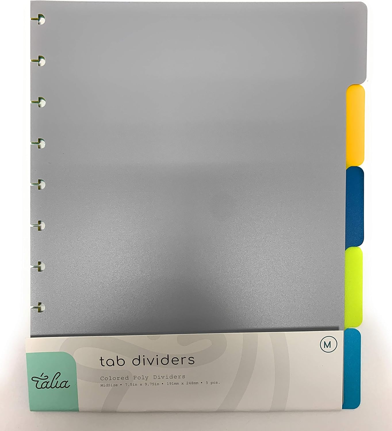 Amazon.com : Talia Discbound Notebook - Dividers (Midsize, 5Tab Classic ...