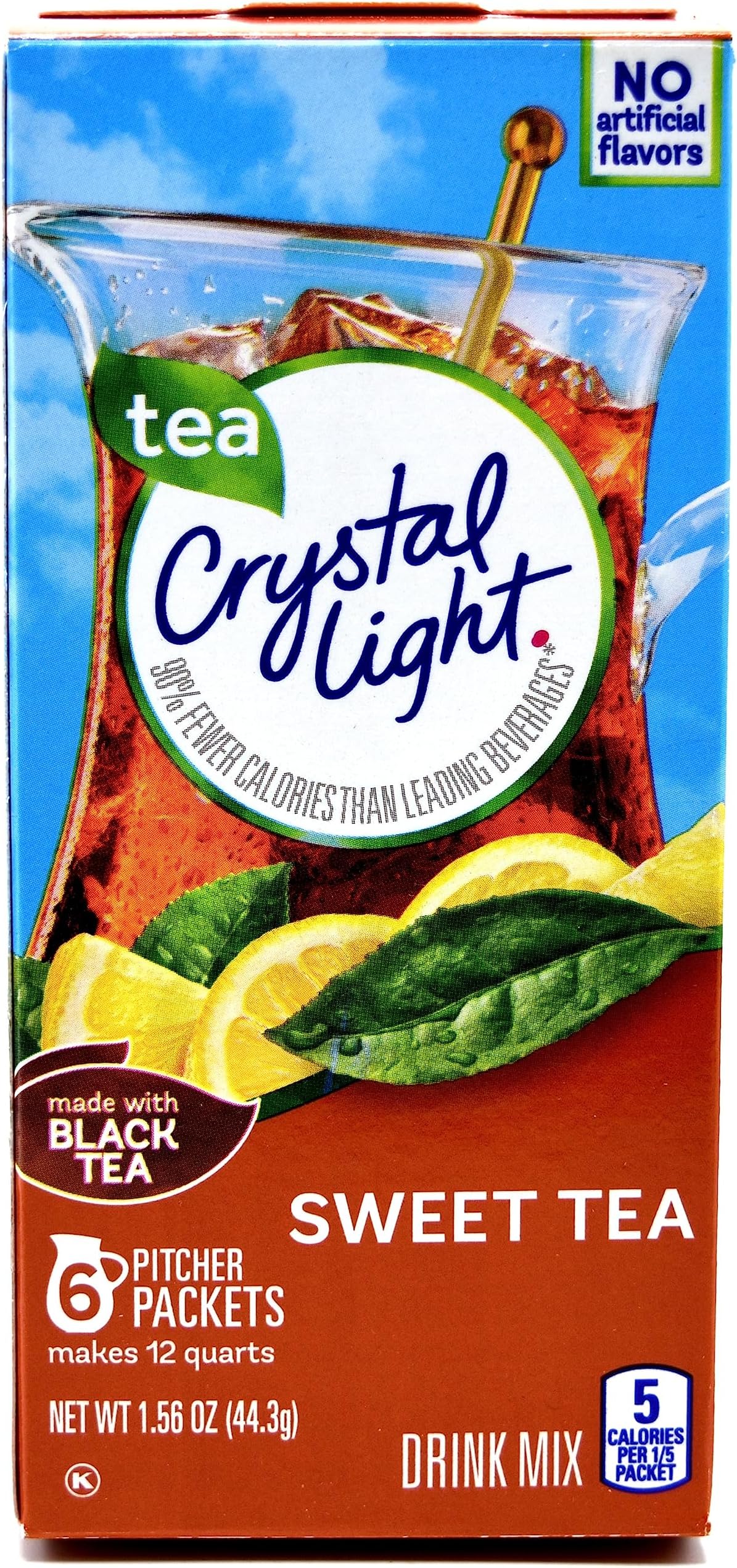 Amazon.com : Crystal Light Sweet Tea Drink Mix, 12-Quart 1.56-Ounce Box ...