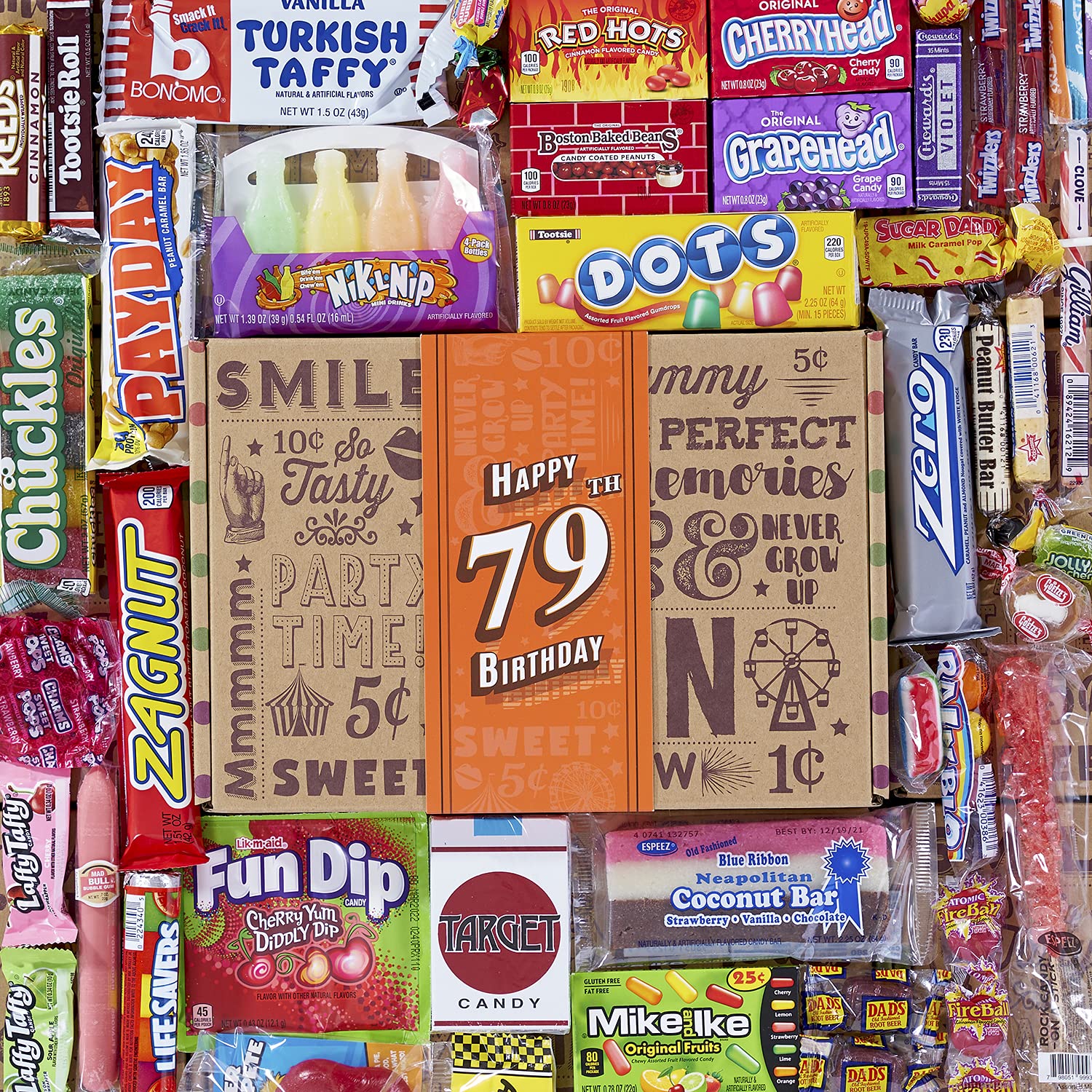Amazon.com : VINTAGE CANDY CO. 79TH BIRTHDAY RETRO CANDY GIFT BOX ...
