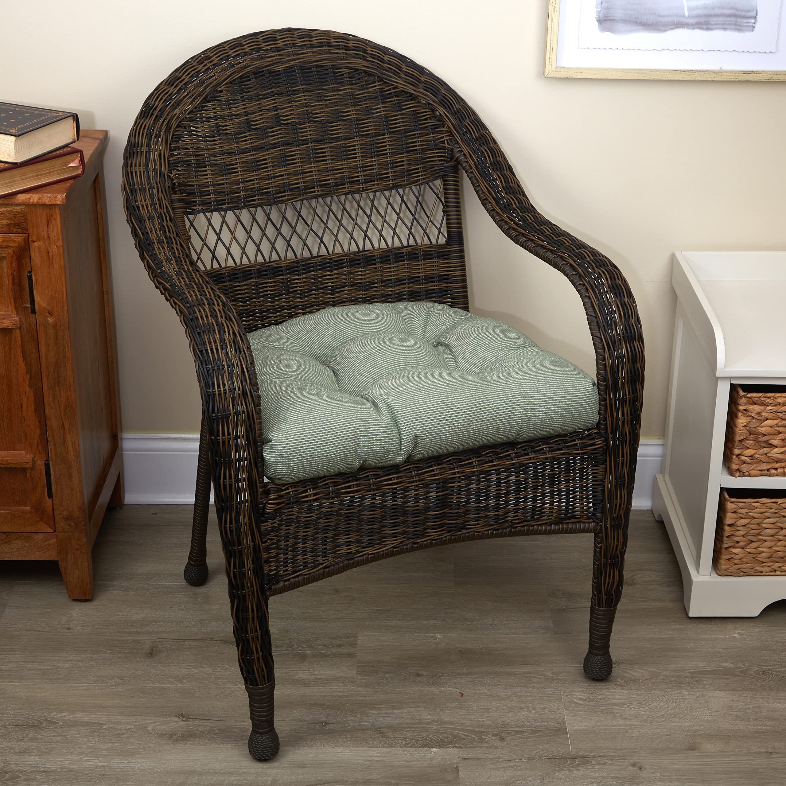 Klear Vu Saturn Non-Slip Extra Large Chair Cushion 20" x 18" x 3", 1 Count (Pack of 1), Celadon